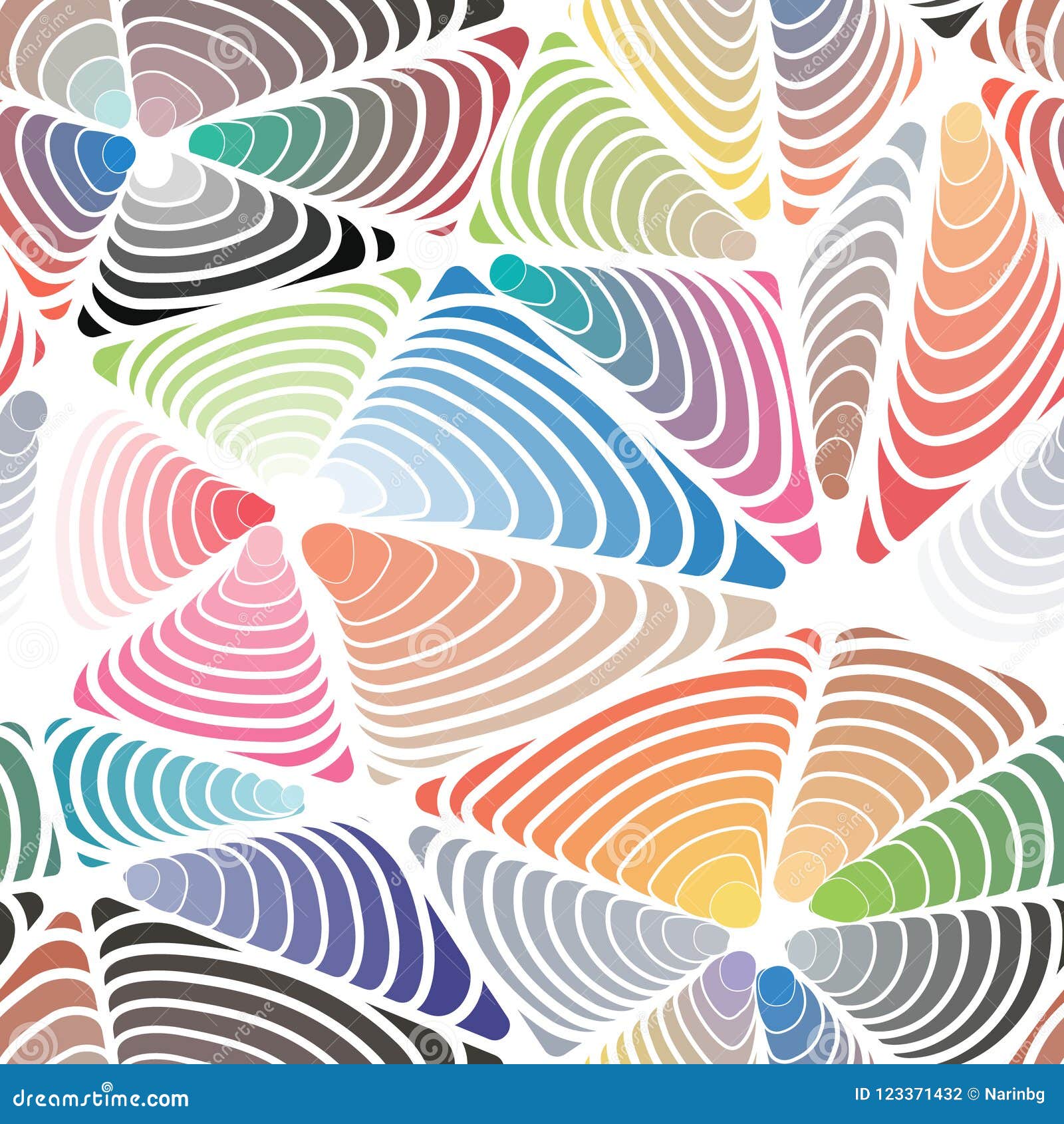 Abstract Color Seamless Pattern. Stock Vector - Illustration of volume ...