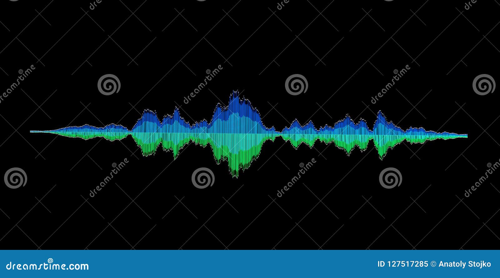 Digital Waveform Cartoon Vector | CartoonDealer.com #21864477