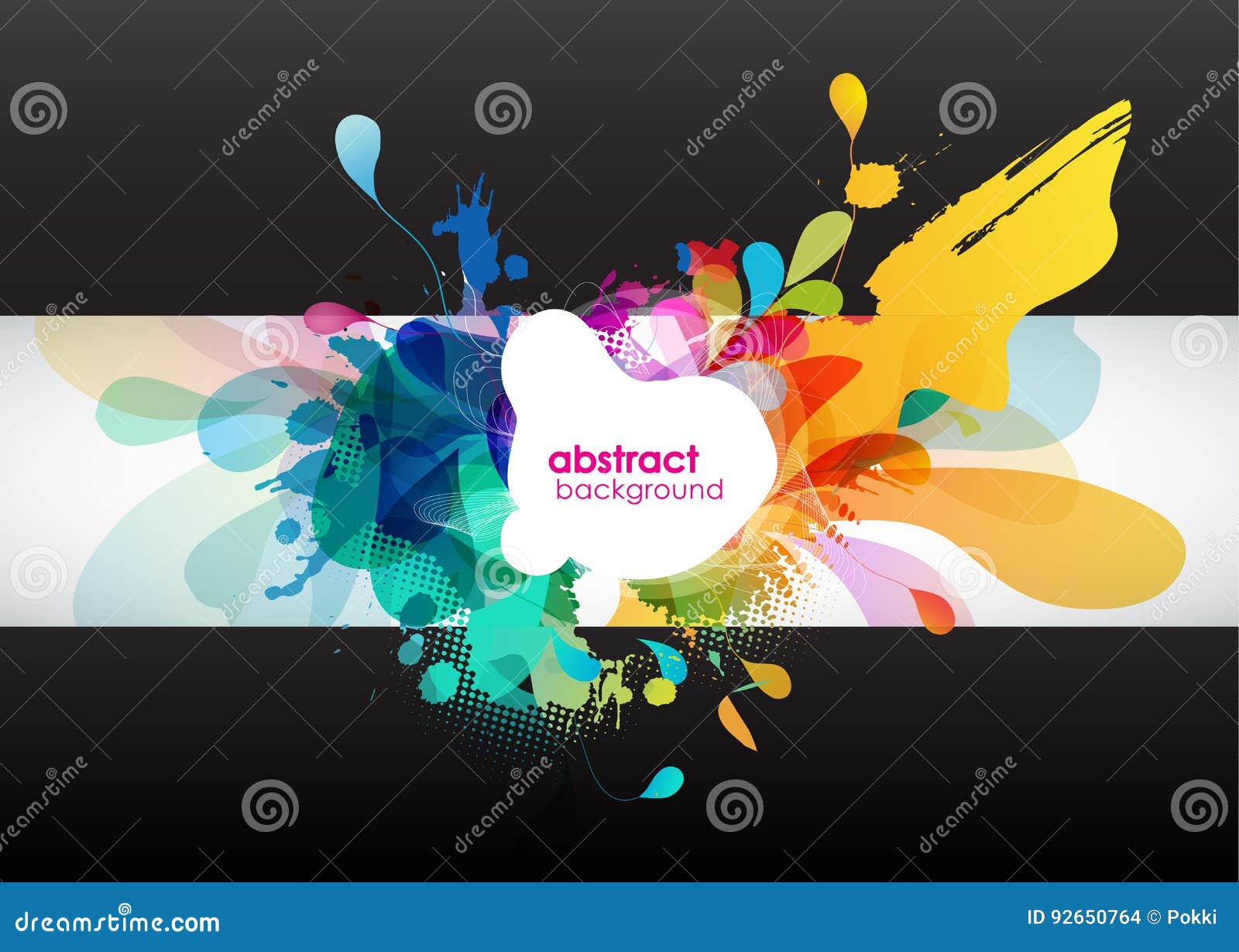 Abstract color splash stock vector. Illustration of artistic - 92650764