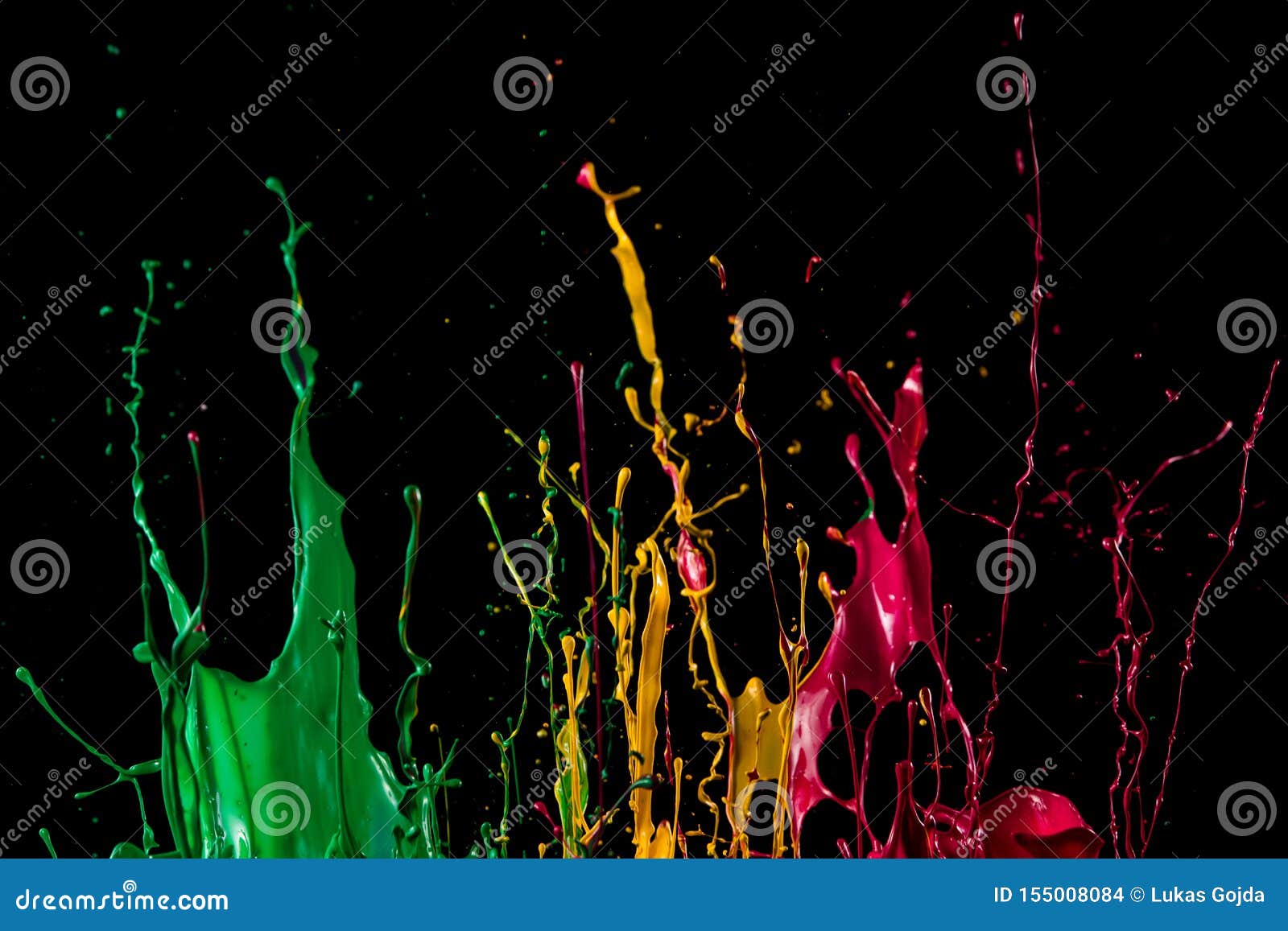 Abstract Color Splash on Black Background Stock Photo - Image of ...