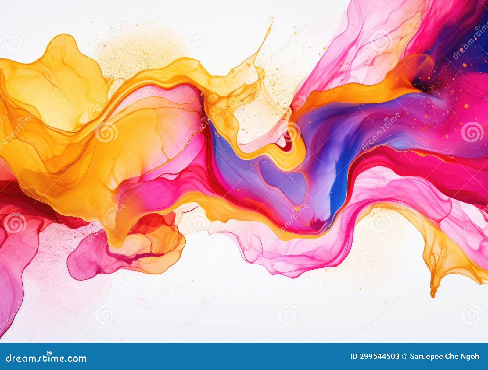 Abstract Color Splash Isolated on White Background Stock Illustration ...