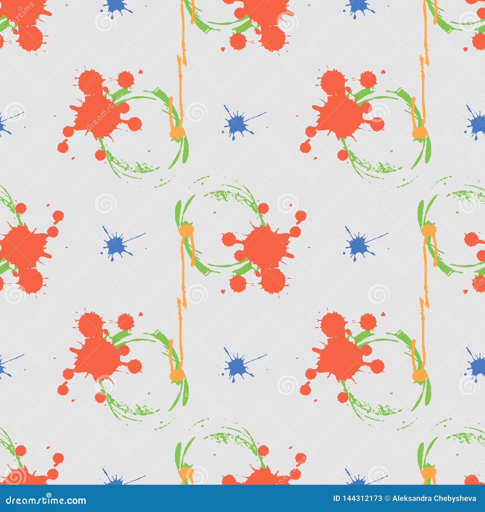 Abstract Color Splash, Seamless Pattern. Spray Paint on a Dark ...