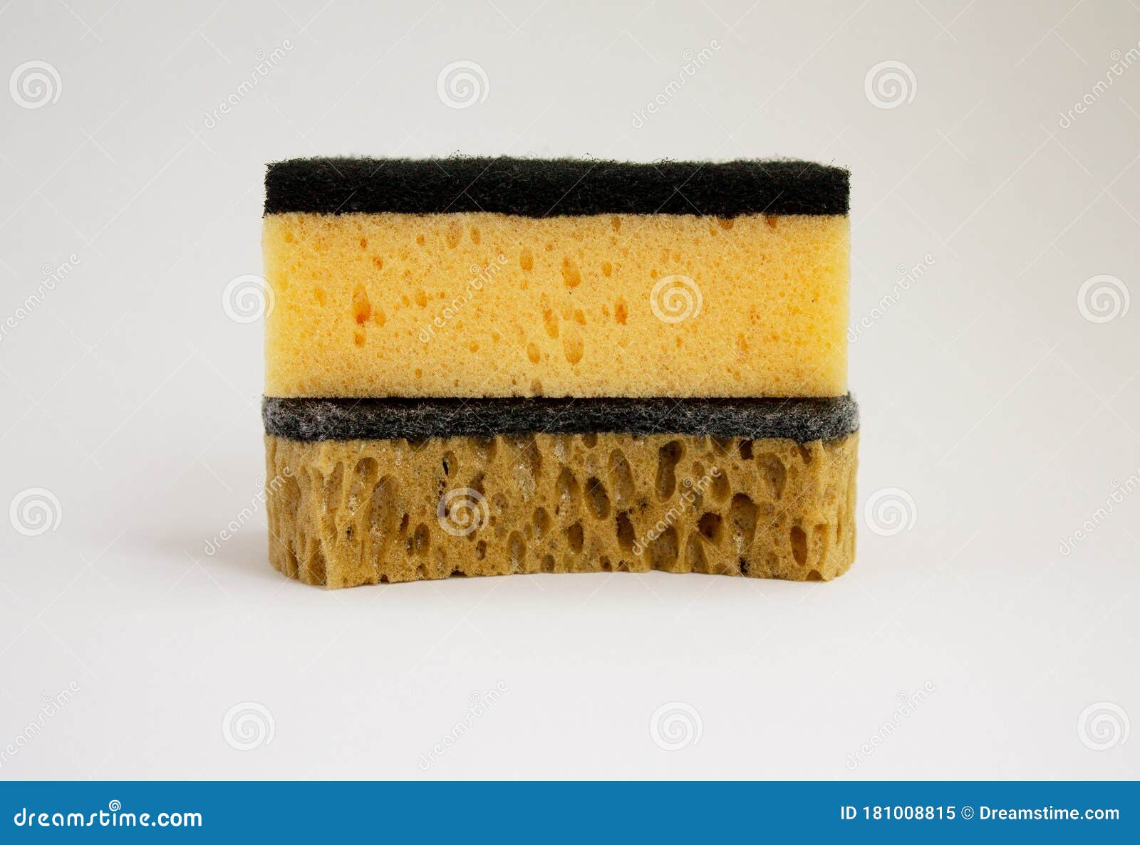 Choosing a Sponge for Washing Dishes Stock Image - Image of yellow ...