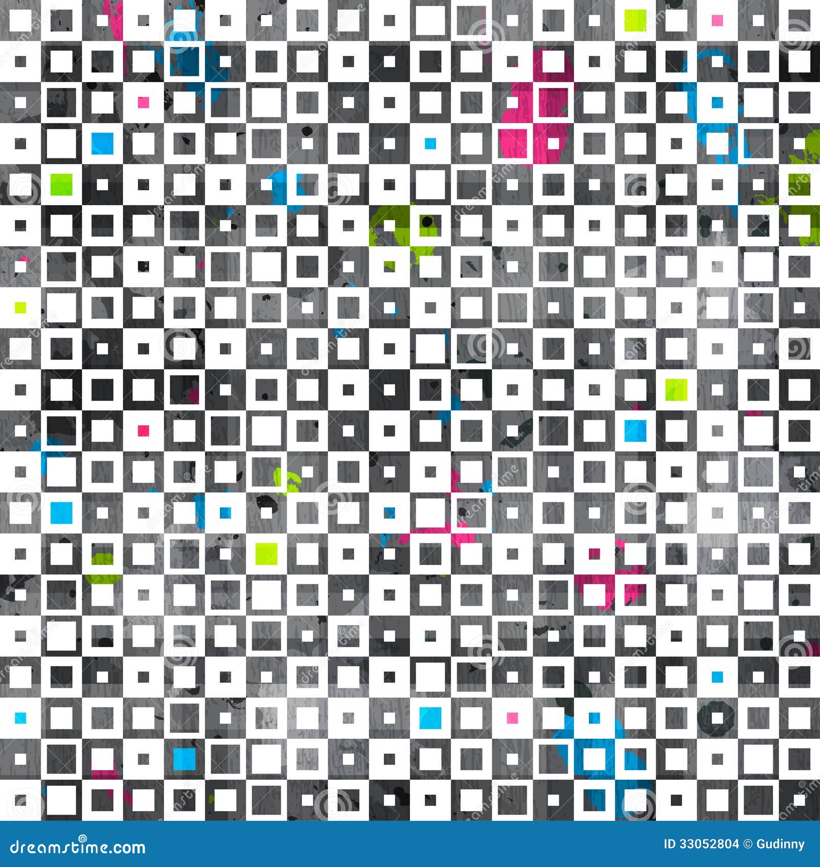 Abstract Color Squares Grunge Seamless Pattern Stock Vector ...