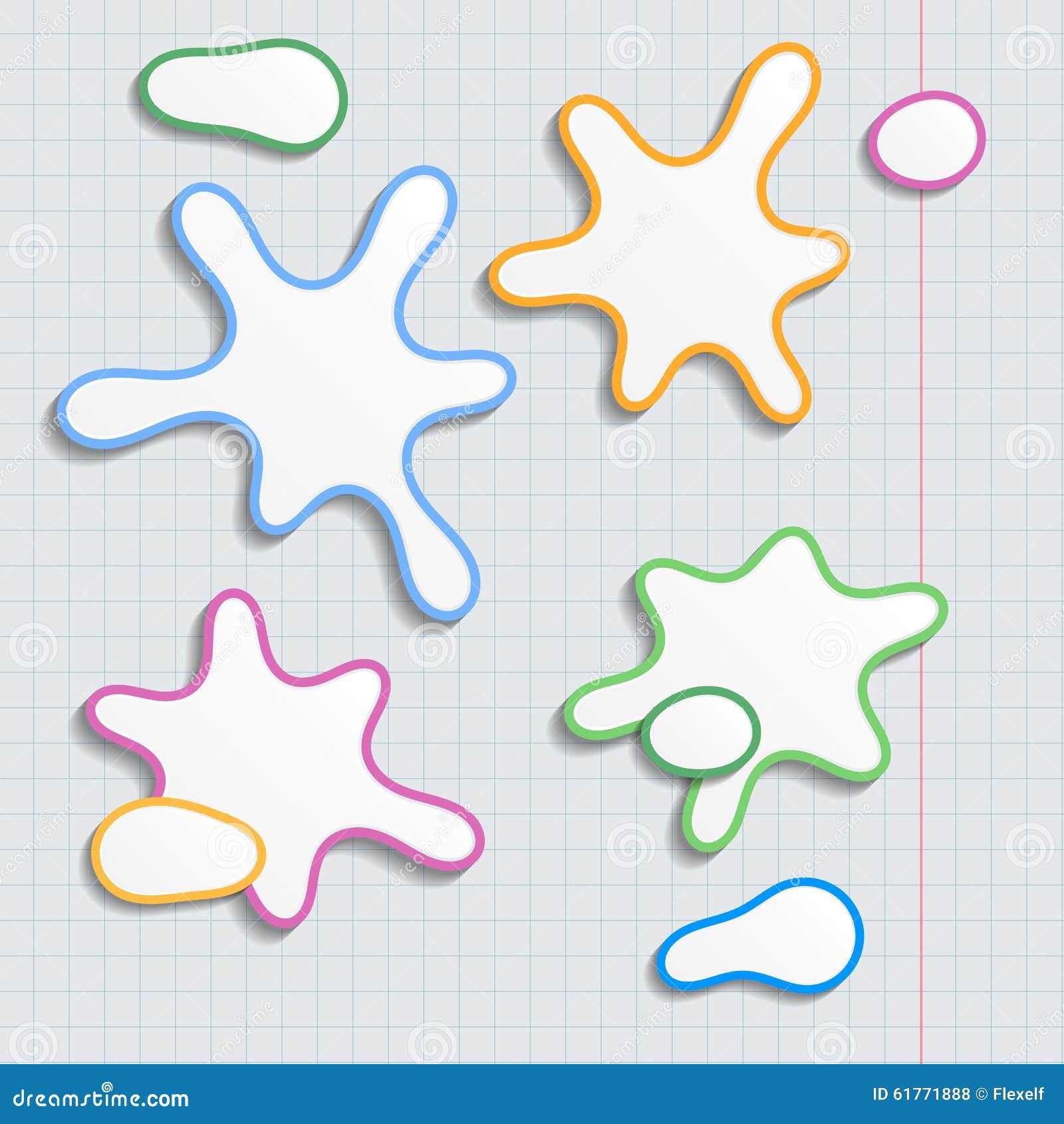 Abstract color stickers stock vector. Illustration of paints - 61771888