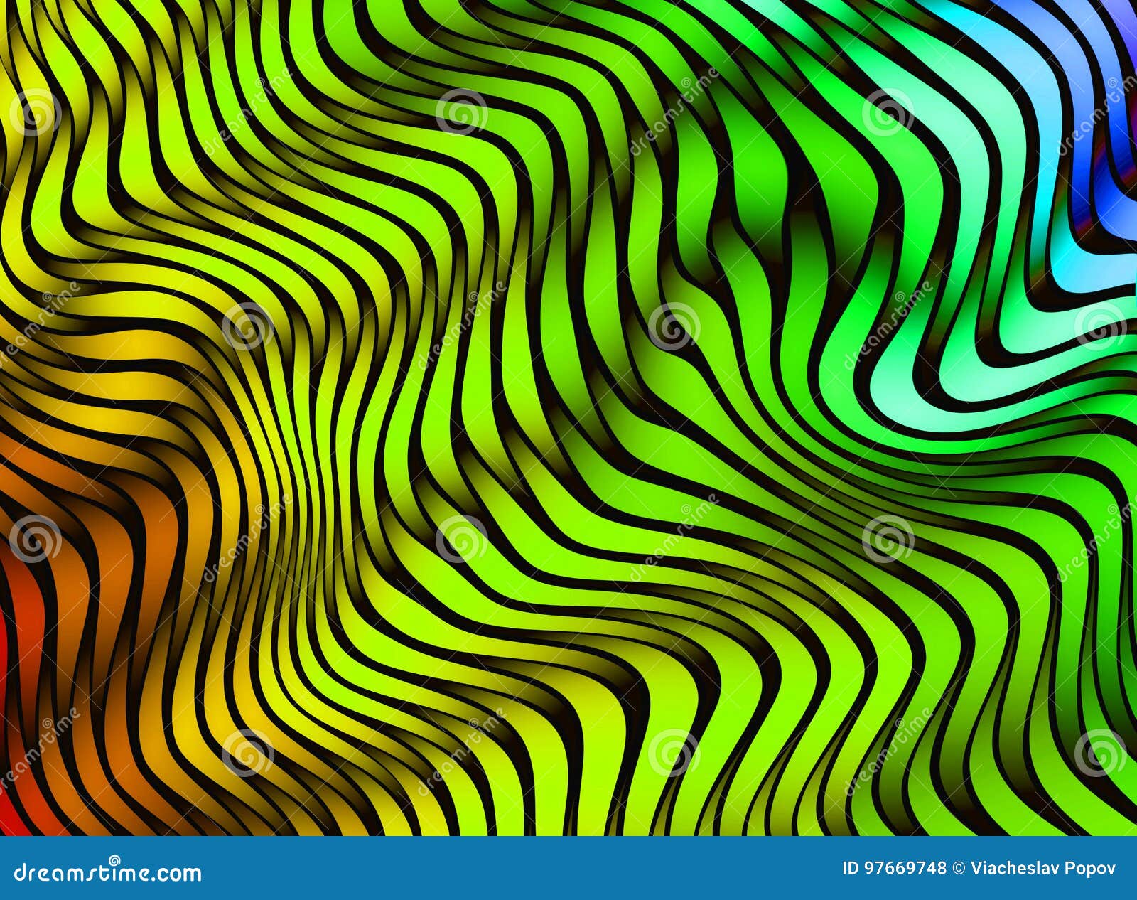 Abstract Color Stripes. 3D Colorful Texture Stock Illustration ...