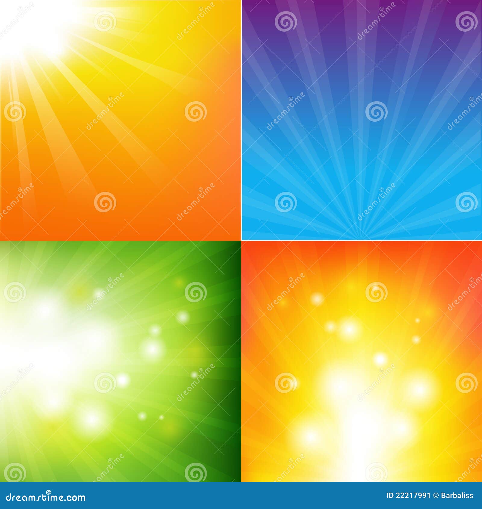 Abstract Color Sunburst Background Stock Vector - Illustration of ...