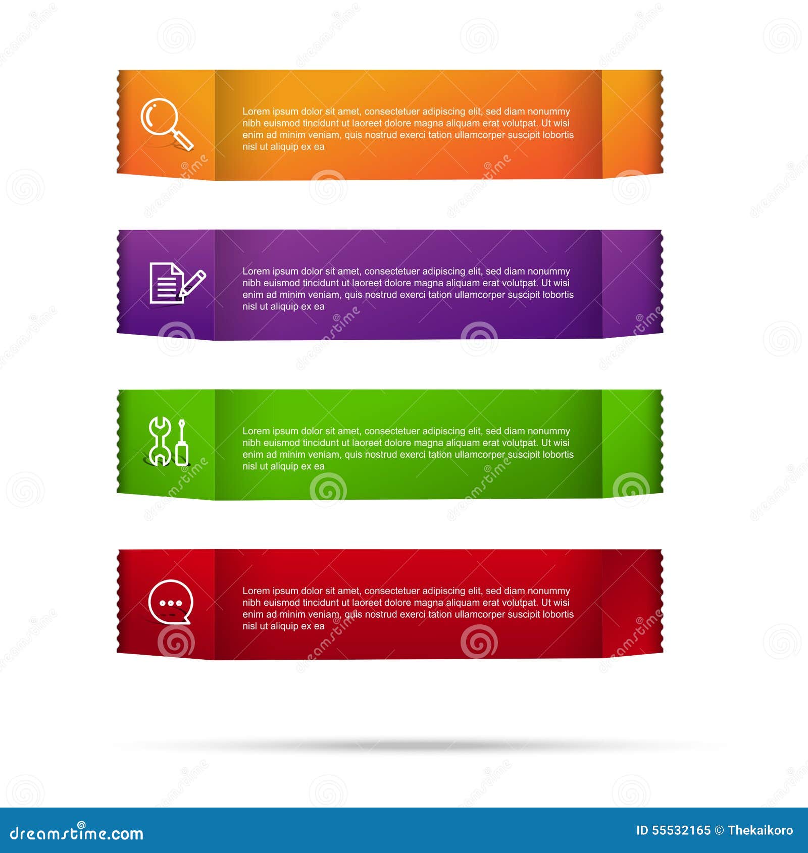 Abstract Color Tag Banner Isolated on White Background 002 Stock Vector ...