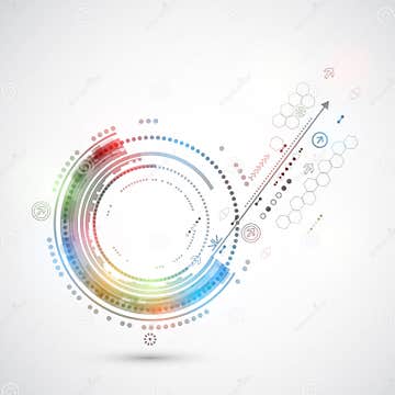 Abstract Color Technology Background Computer/technology Theme Stock ...