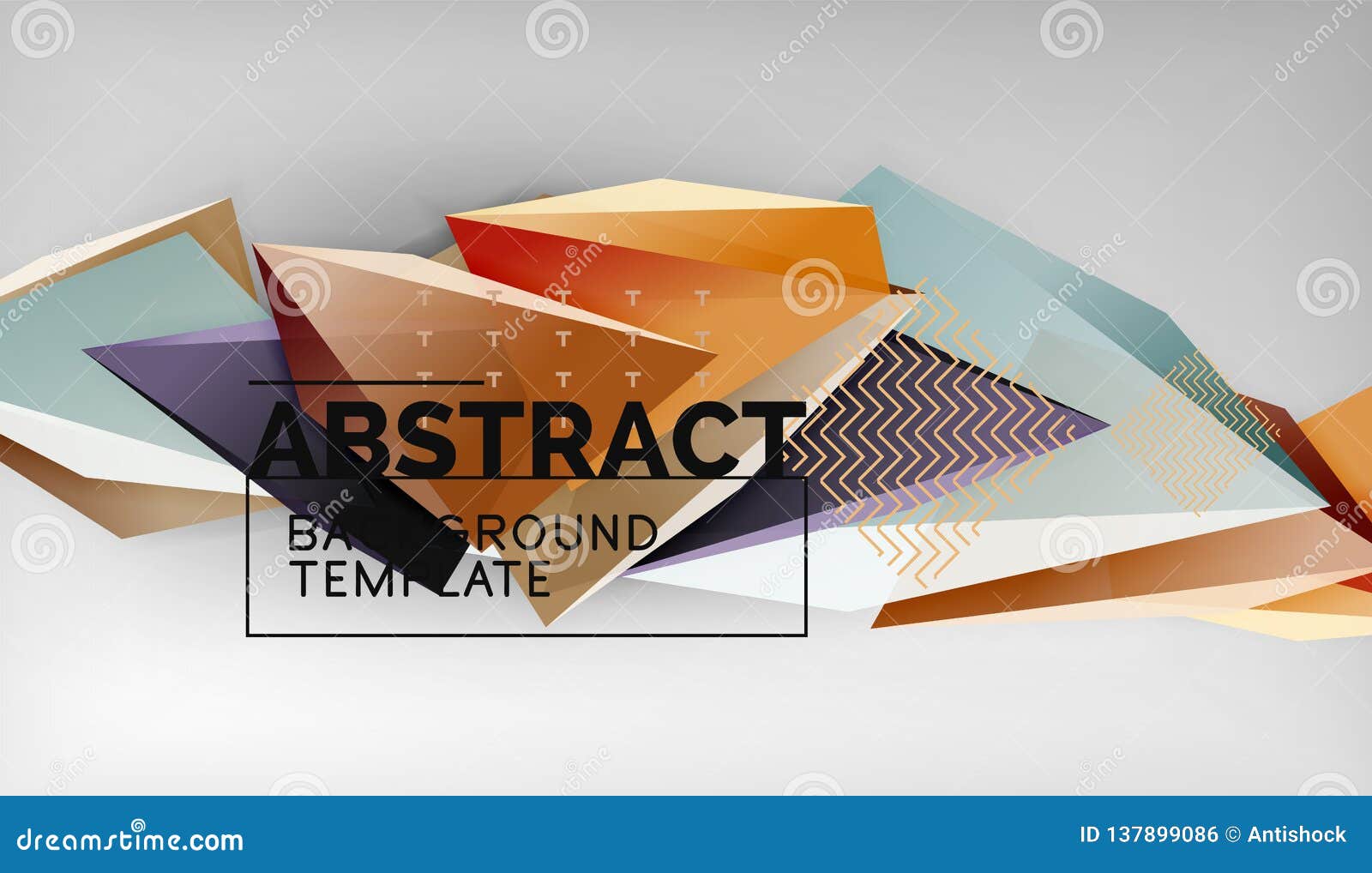 Abstract Color Triangles Geometric Background. Mosaic Triangular Low ...