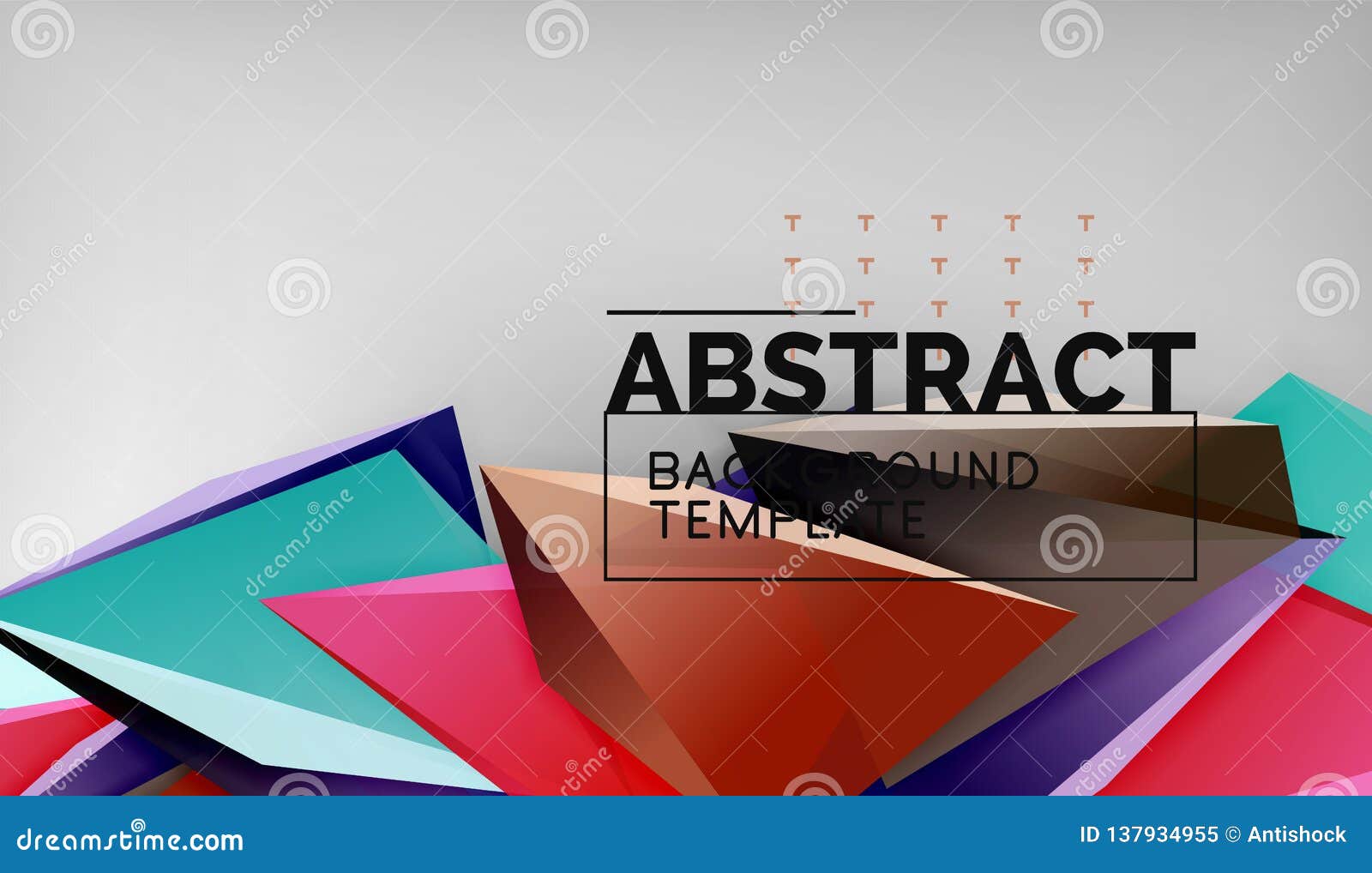 Abstract Color Triangles Geometric Background. Mosaic Triangular Low ...