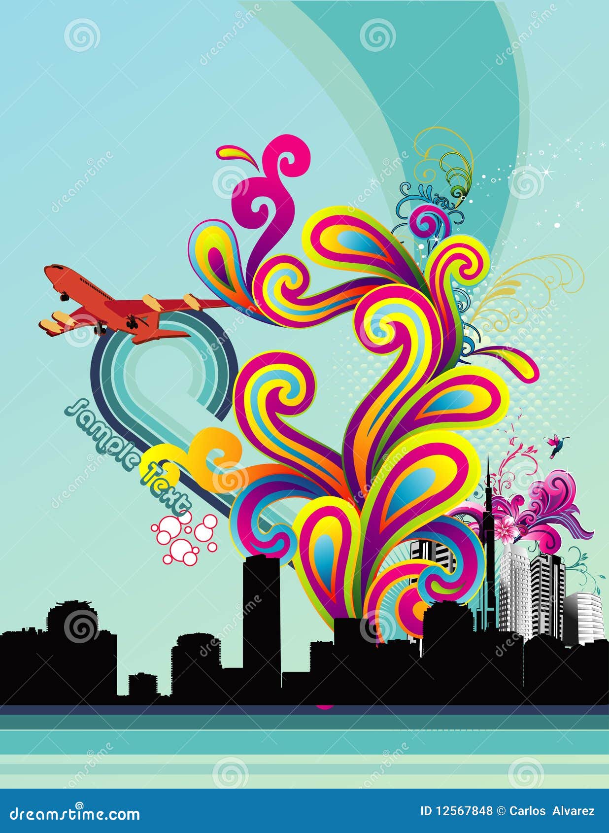 Abstract Color Vector Illustration Stock Vector - Illustration of ...