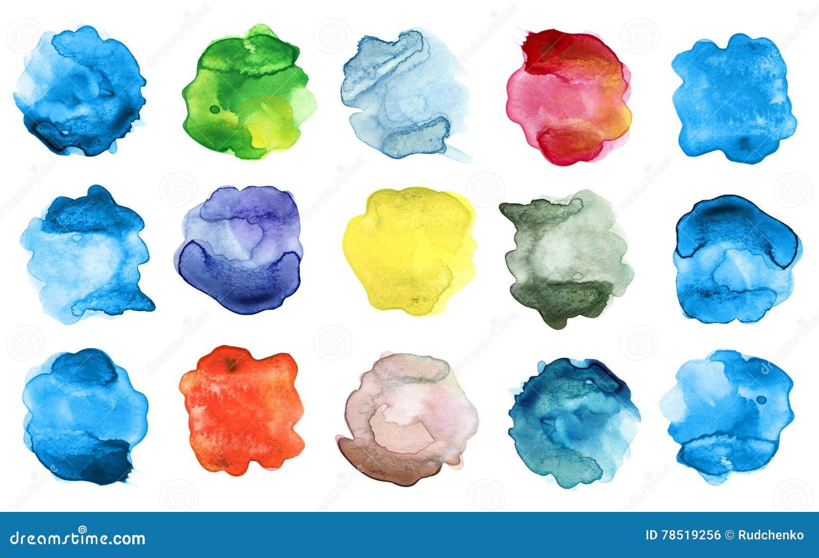 Abstract Color Watercolor Blot Stock Illustration - Illustration of ...