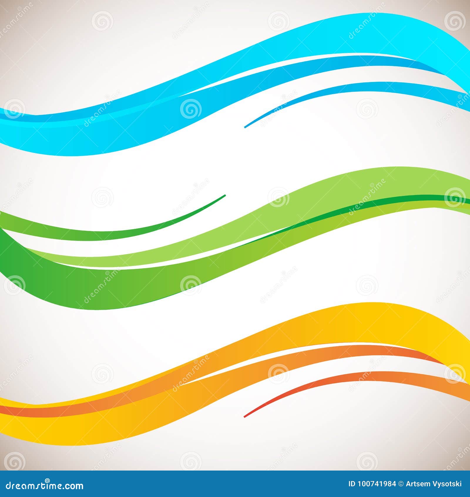 Abstract Color Wave Design Element Stock Vector - Illustration of fresh ...