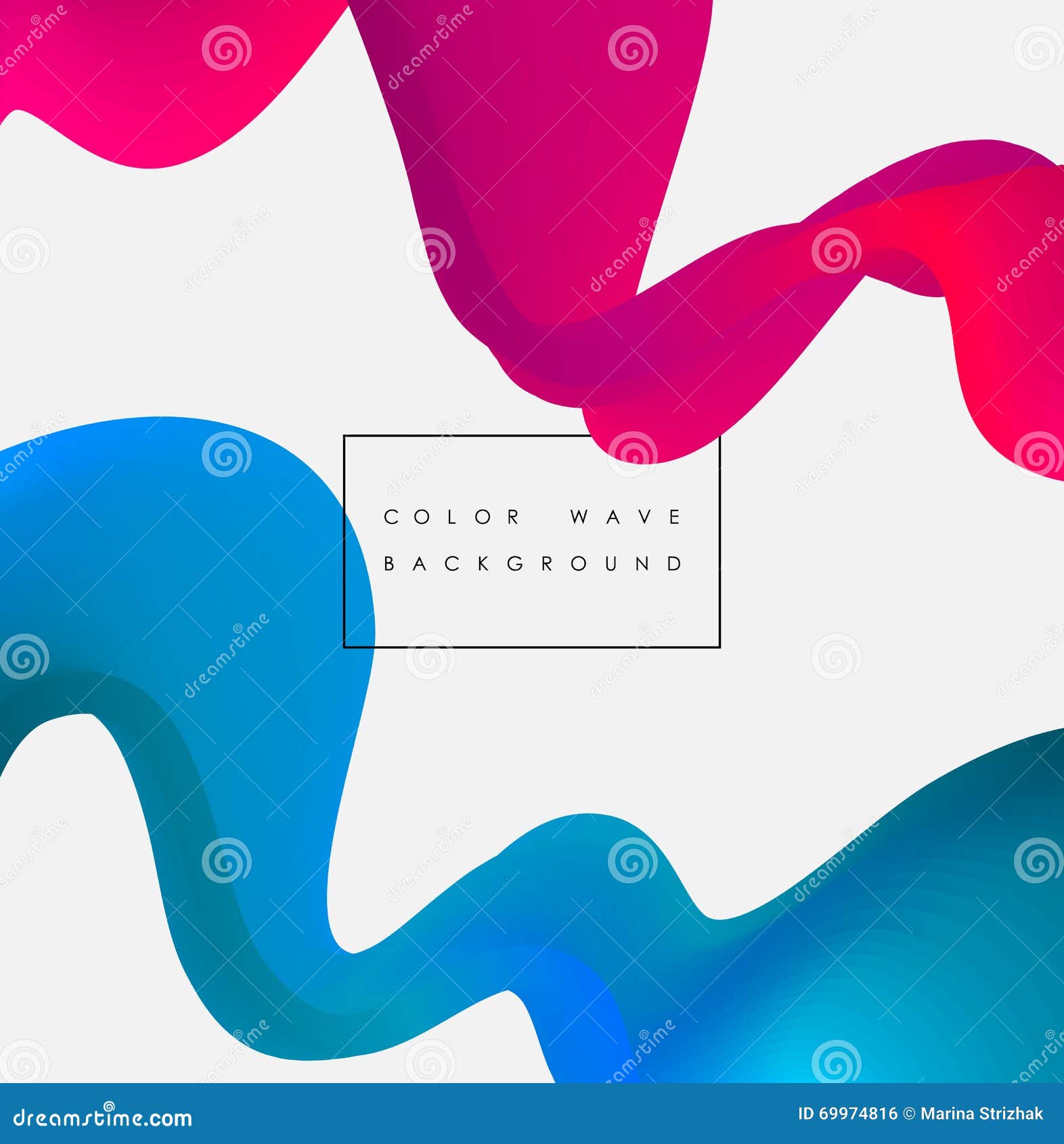 Abstract Color Wave Design Element Stock Vector - Illustration of curl ...