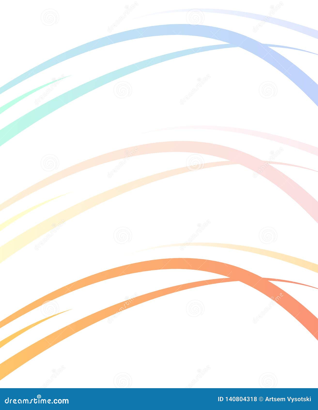 Abstract Color Wave Design Element. Smooth Dynamic Soft Style on Light ...