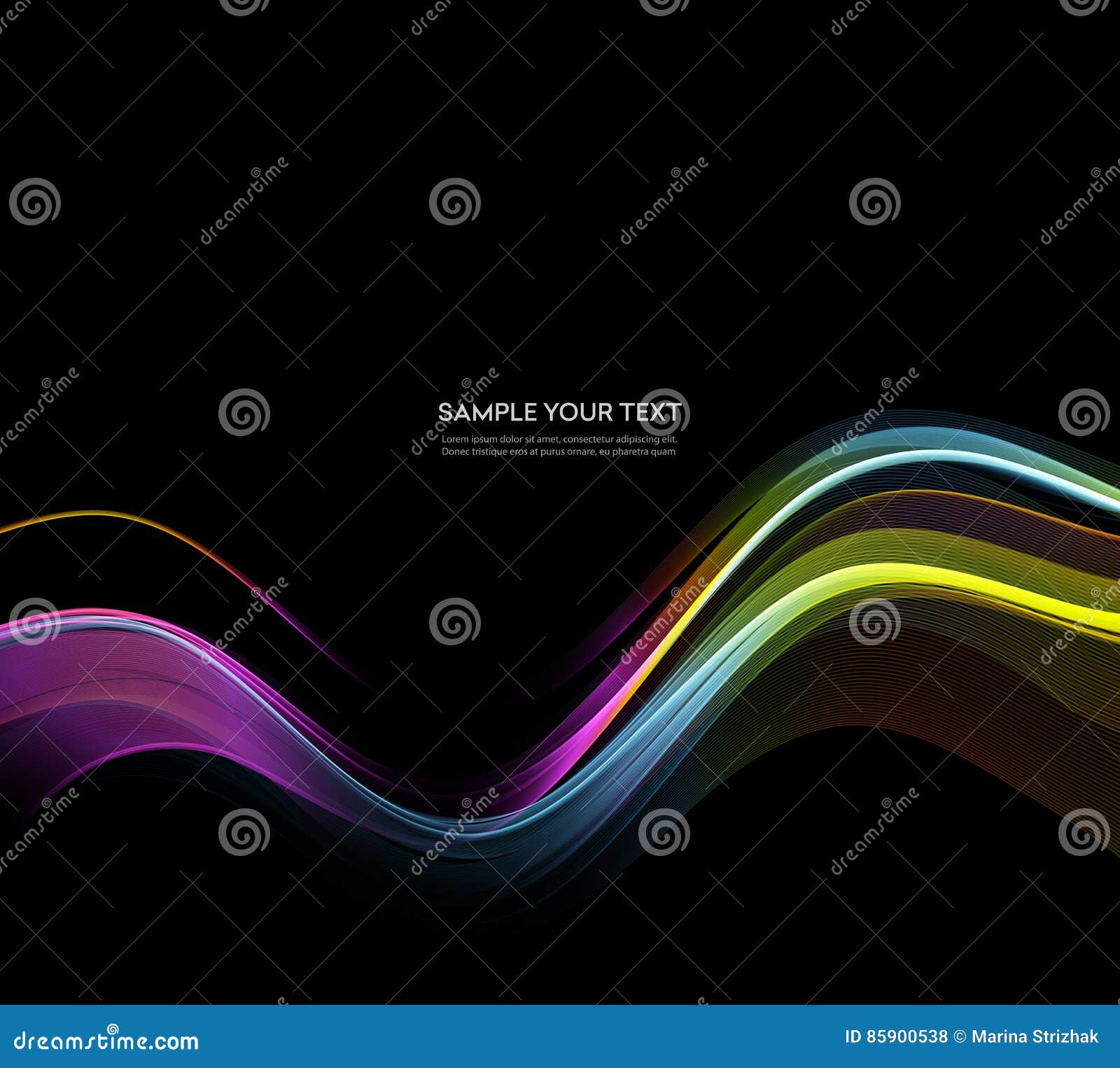Abstract Color Wave Design Element Stock Vector - Illustration of ...