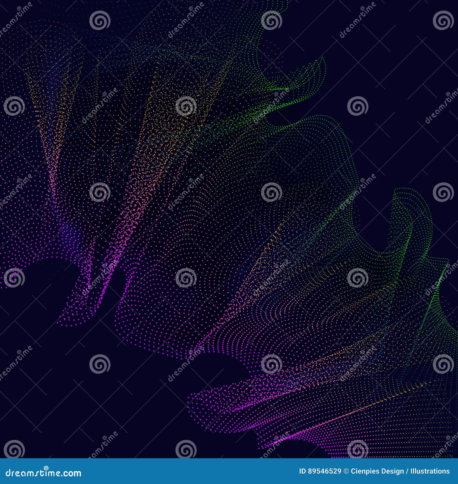 Abstract Color Wave Grid Texture Background Stock Vector - Illustration ...