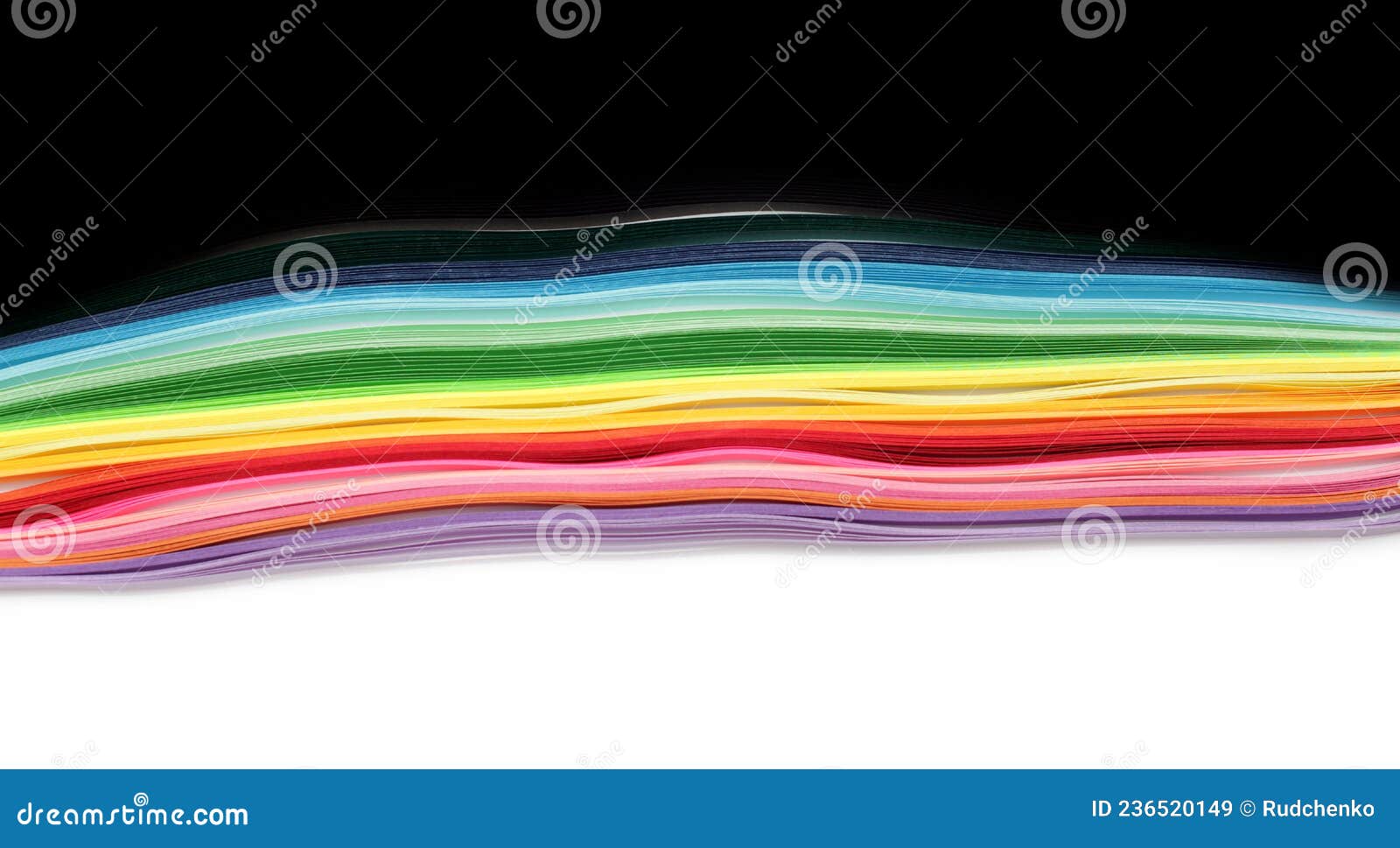 Abstract Color Wave Rainbow Strip Paper Background Stock Illustration ...