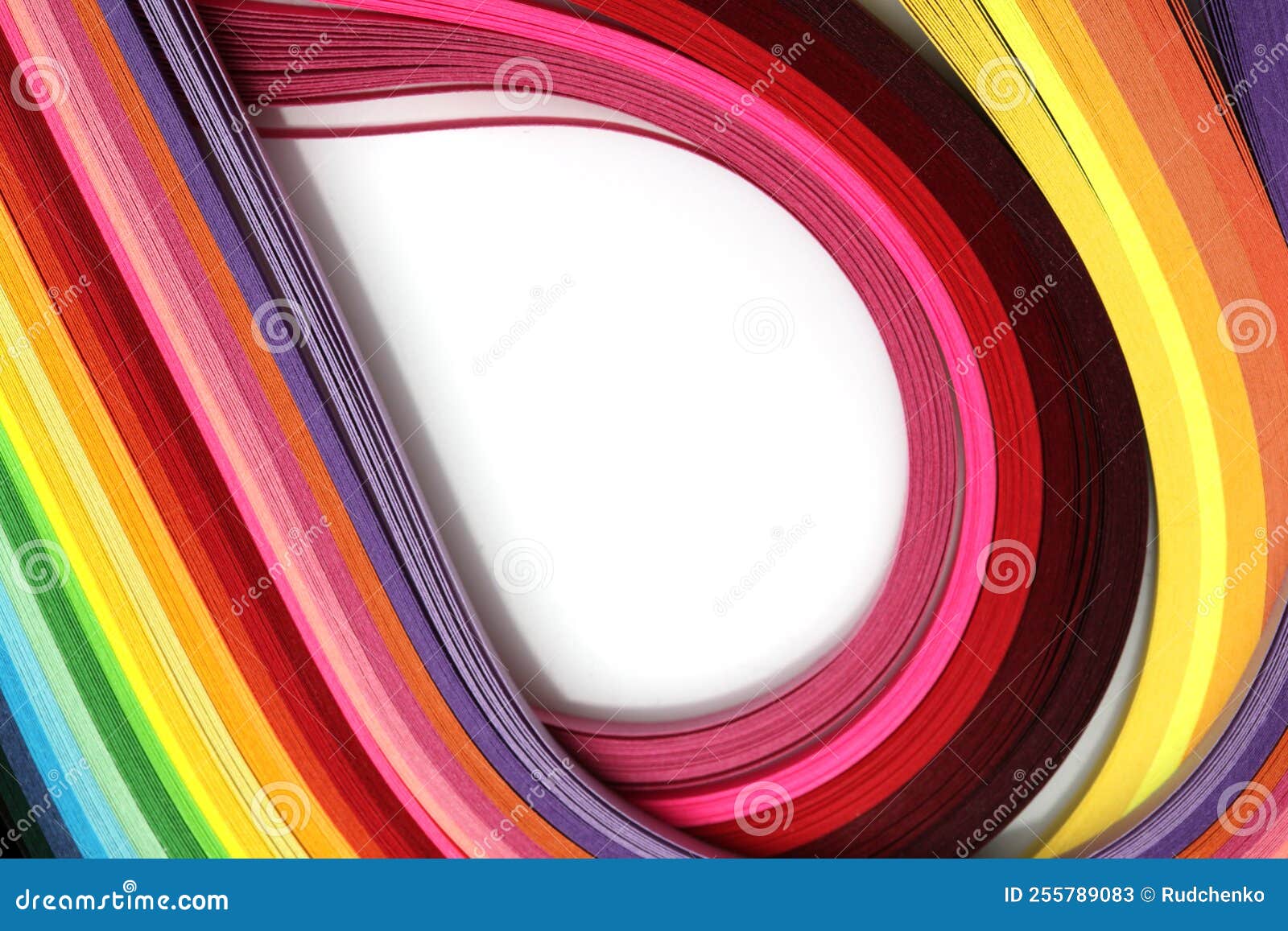 Abstract Color Wave Rainbow Strip Paper Horizontal Background Stock ...