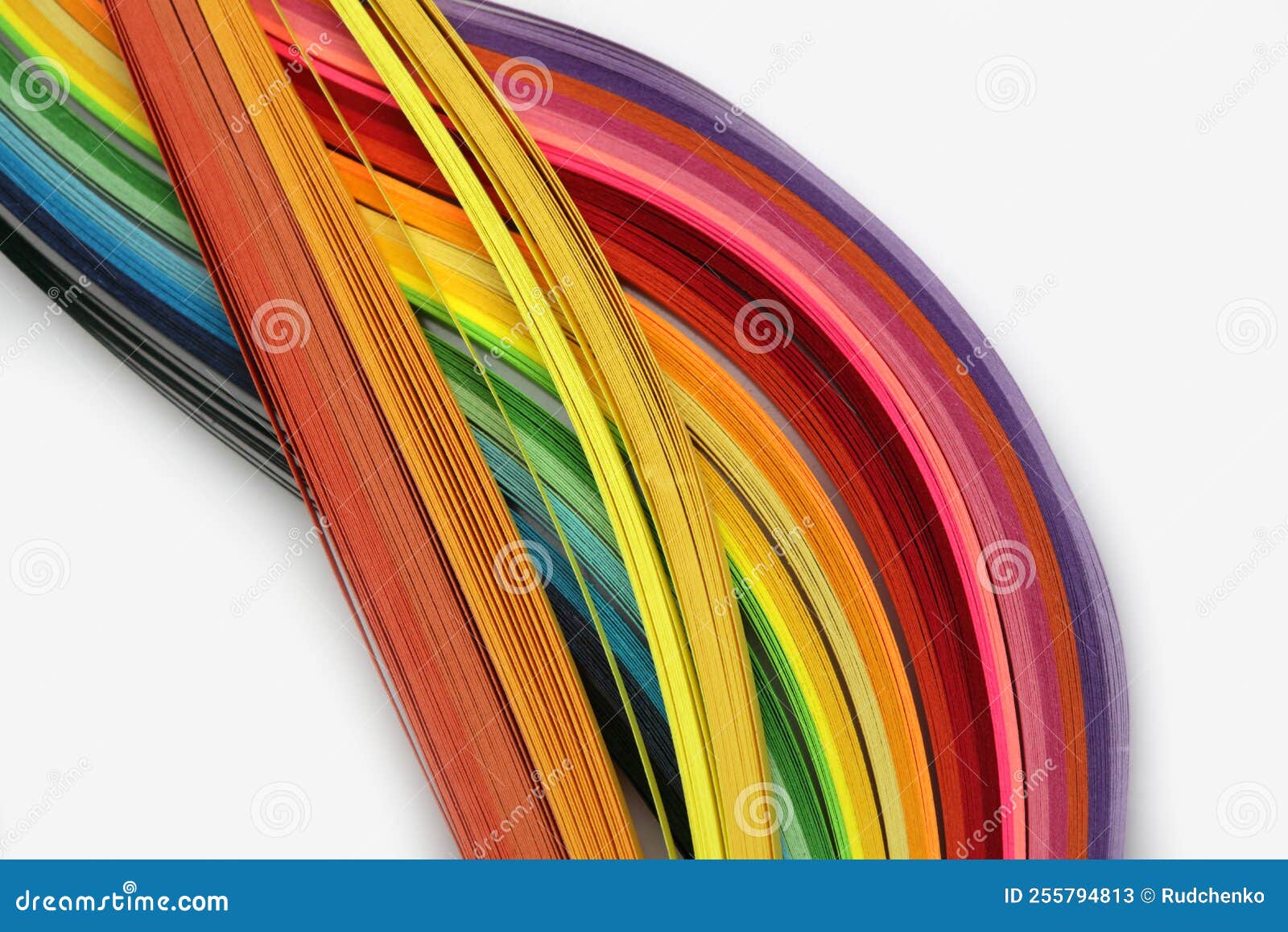 Abstract Color Wave Rainbow Strip Paper on Horizontal Background Stock ...