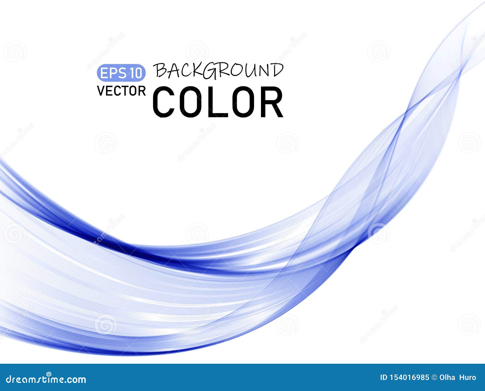 Abstract Color Wave Vector. Curve Line Dynamic Flow Stock Vector ...