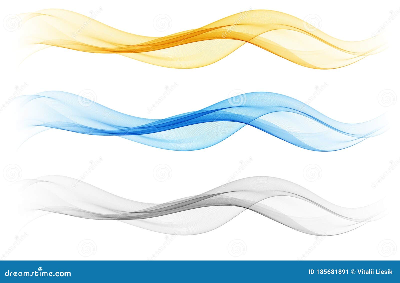 Abstract Color Waves Set Wave Flowing Liquid Wave Vector Eps10 Stock ...