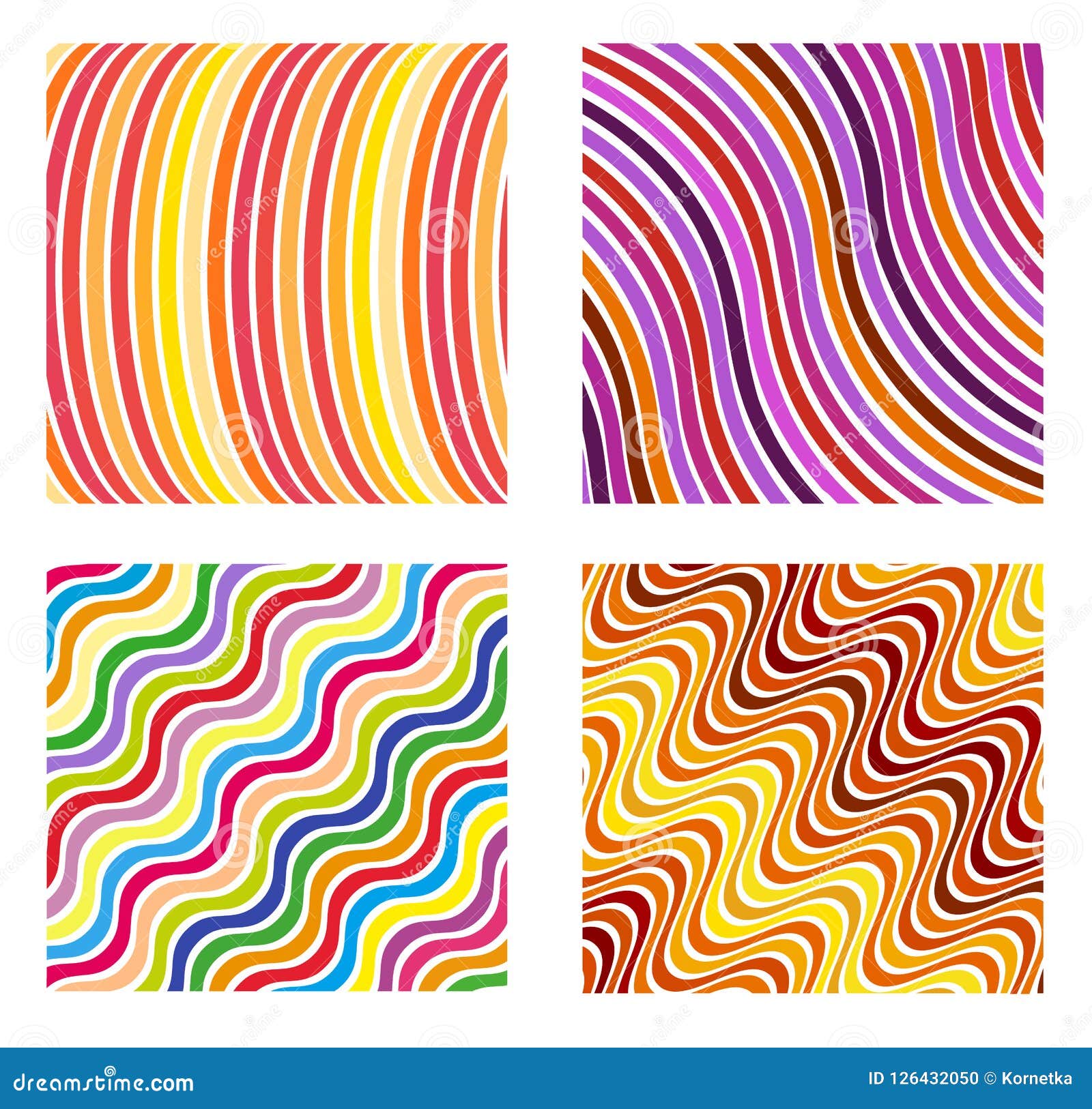 Abstract Color Wavy Background. Line Pattern for Fabric. Stock Vector ...