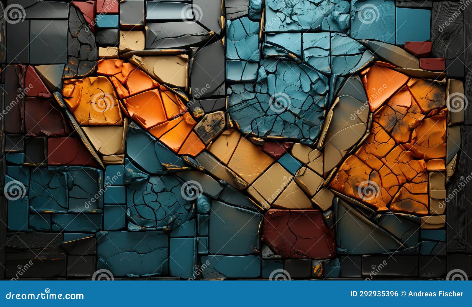 Abstract Colored Background with Broken Texture Elements. Stock Photo ...