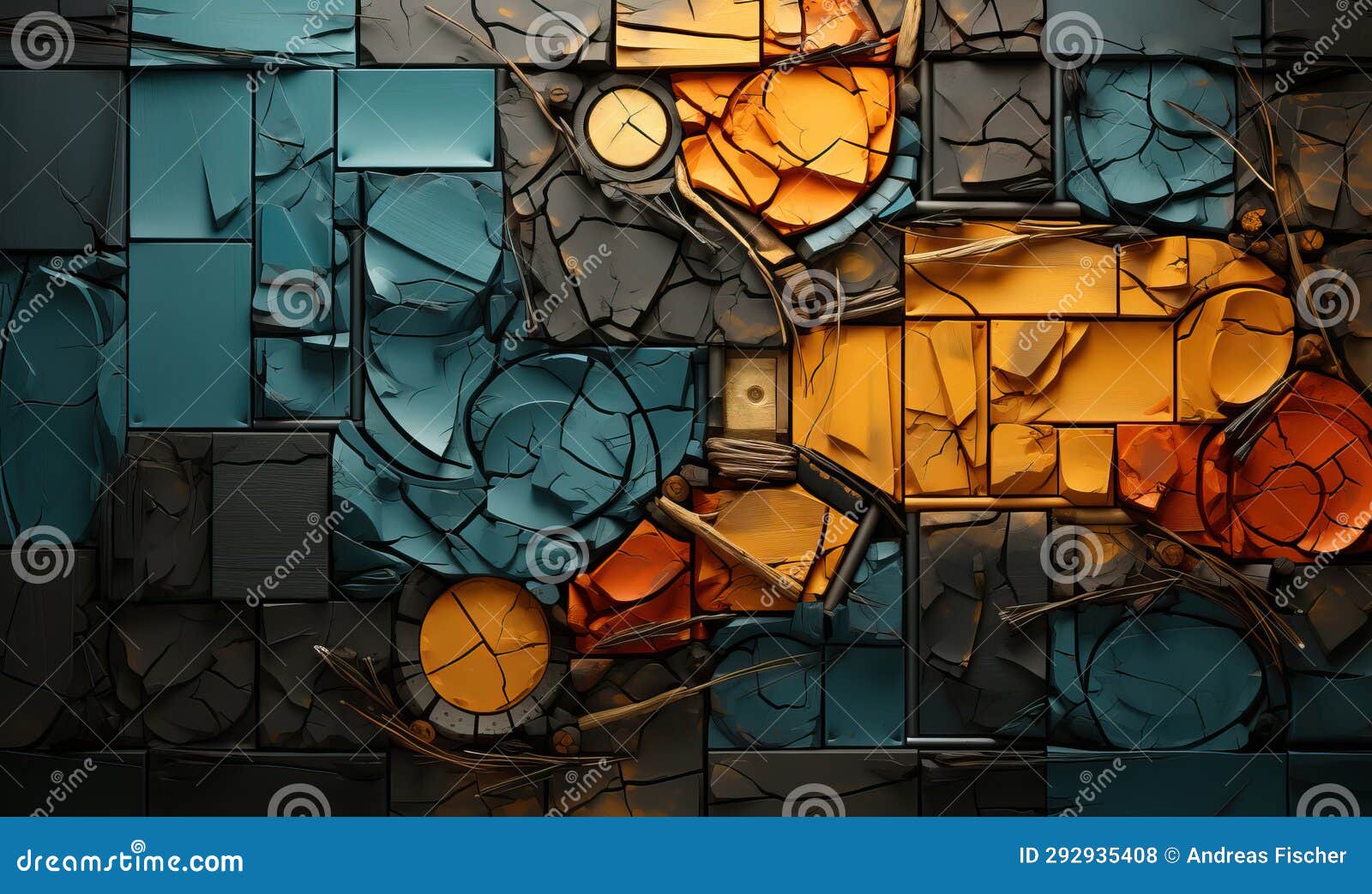 Abstract Colored Background with Broken Texture Elements. Stock Photo ...