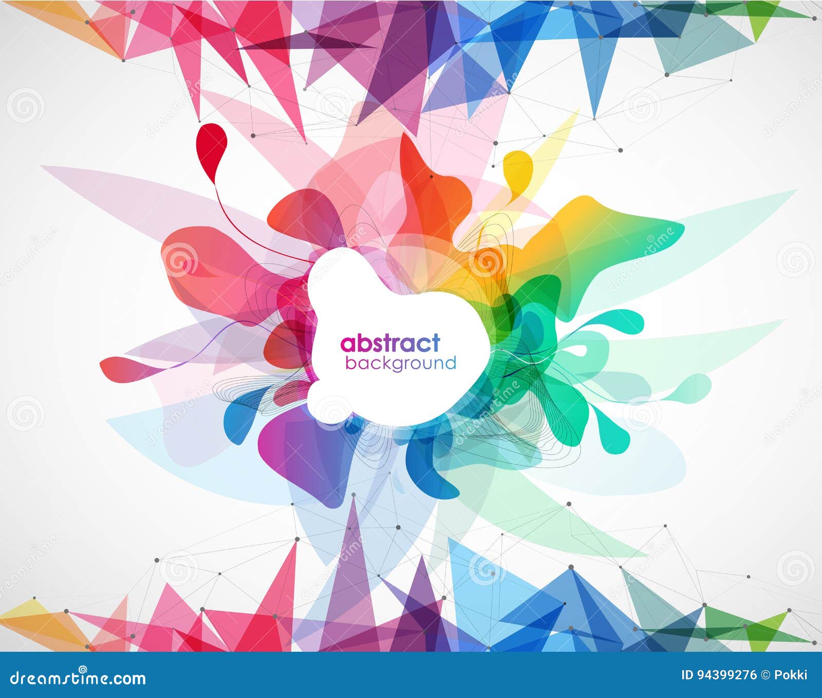 Abstract Colored Background with Different Shapes. Stock Illustration ...