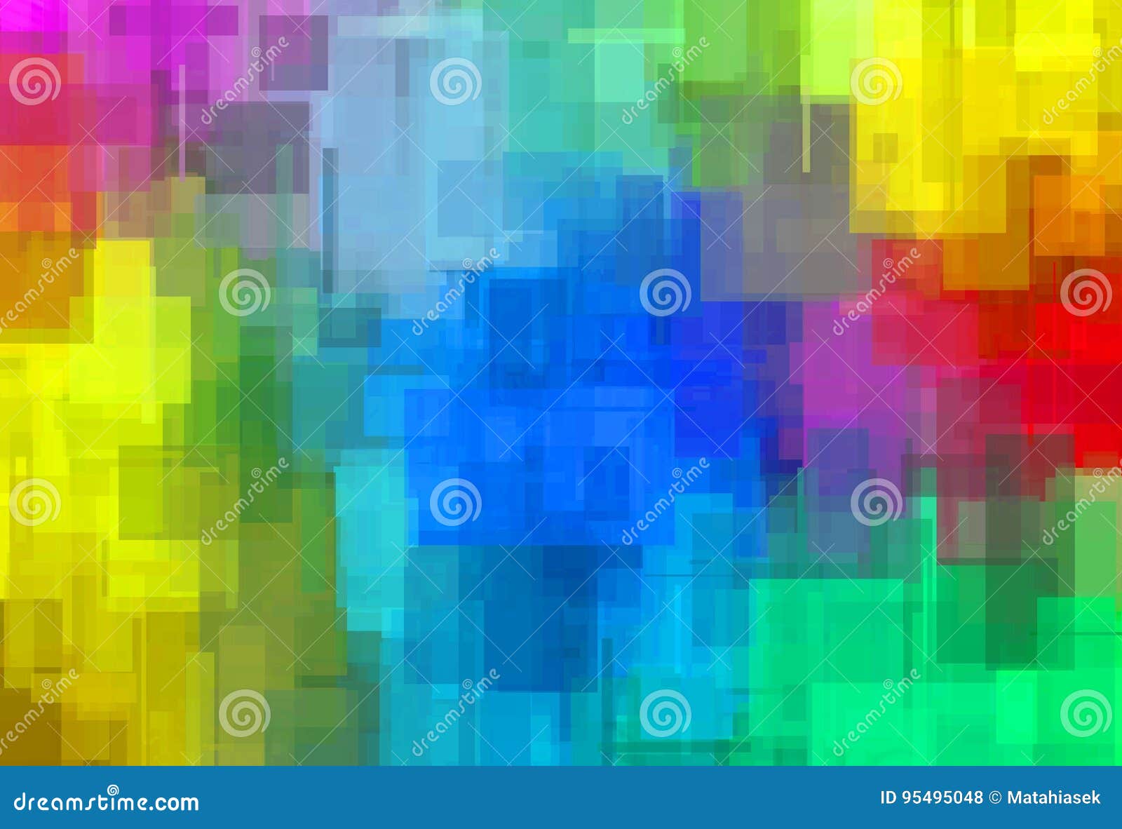 Abstract Colored Background with Geometric Objects Stock Illustration ...