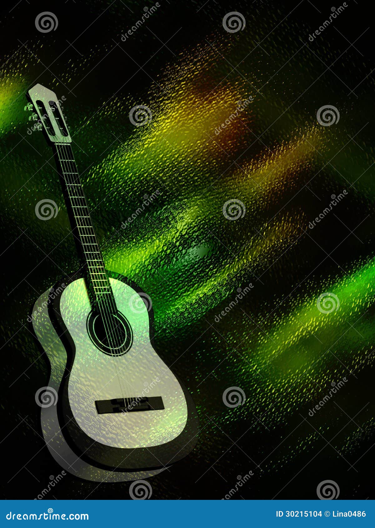 Abstract Background with a Guitar Stock Illustration - Illustration of ...