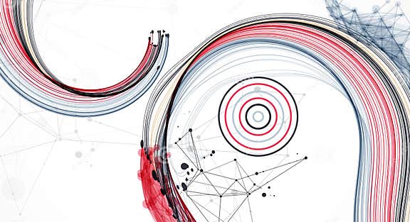 Abstract Colored Background with Many Intersecting Lines. Hand Drawn ...