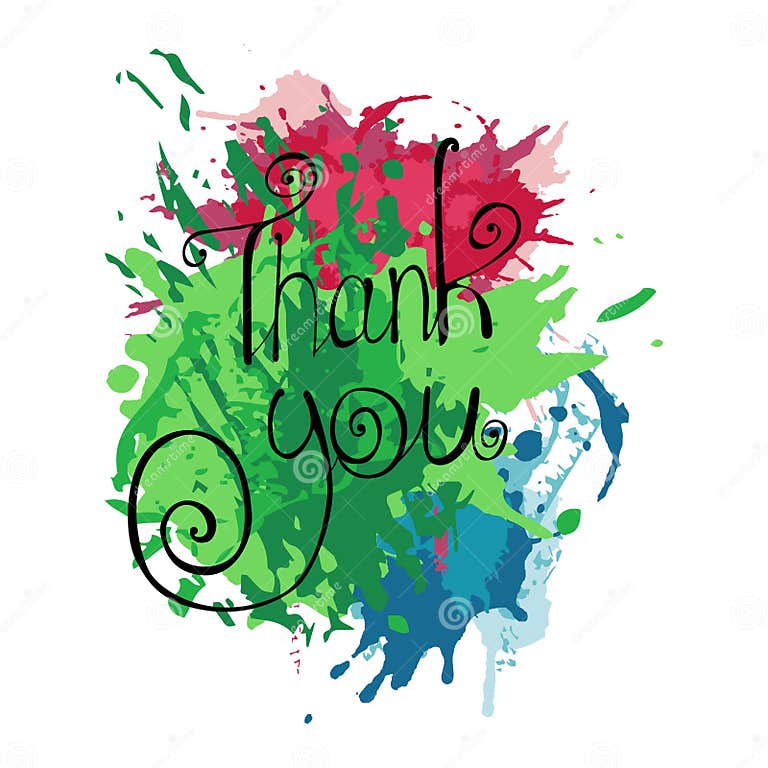 Abstract Colored Background Thank You Stock Vector - Illustration of ...