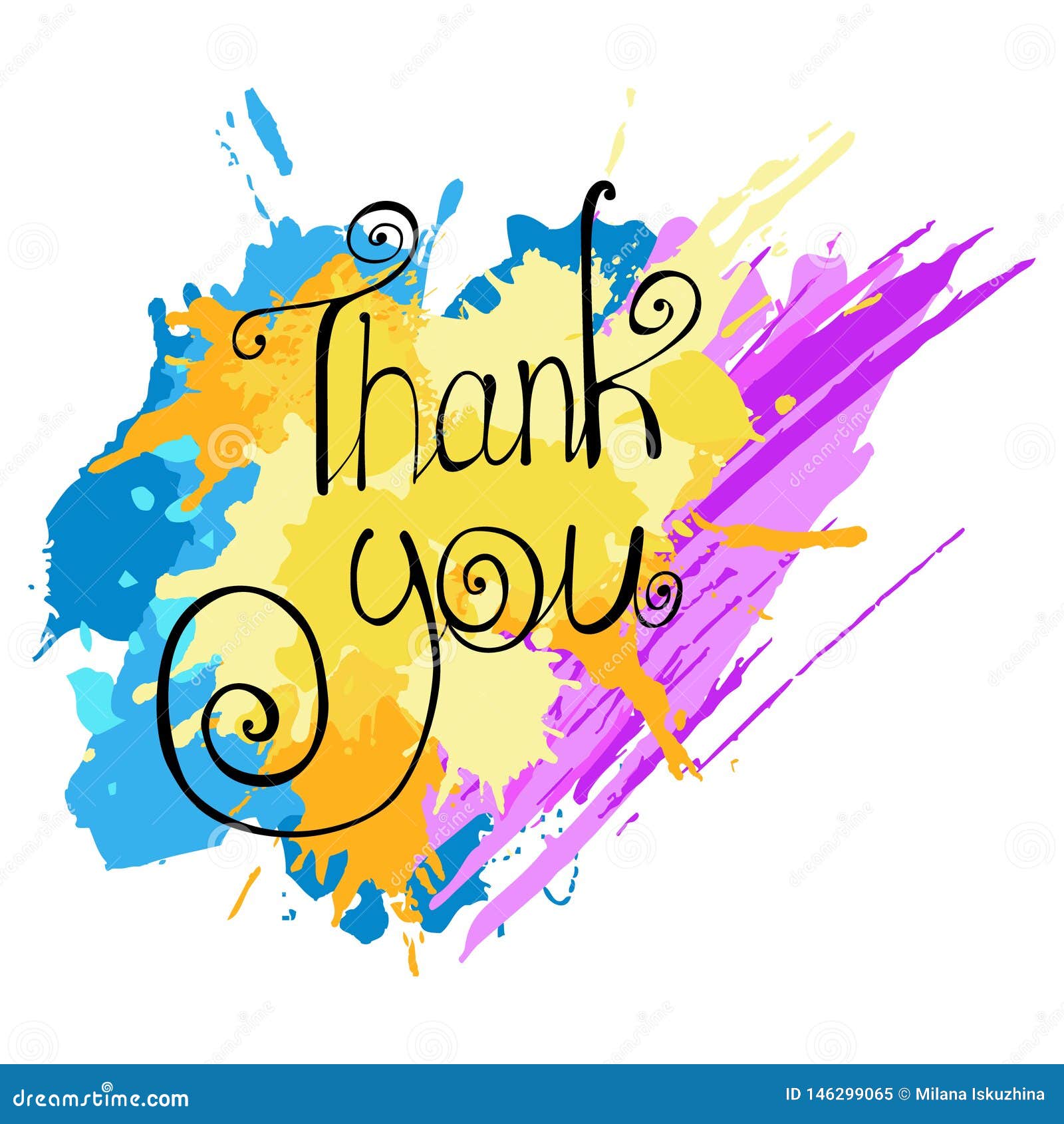 Abstract Colored Background Thank You Stock Vector - Illustration of ...