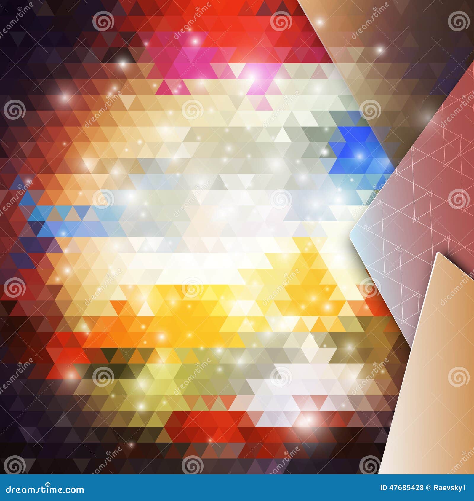 Abstract Colored Background, Triangle Design Stock Vector ...