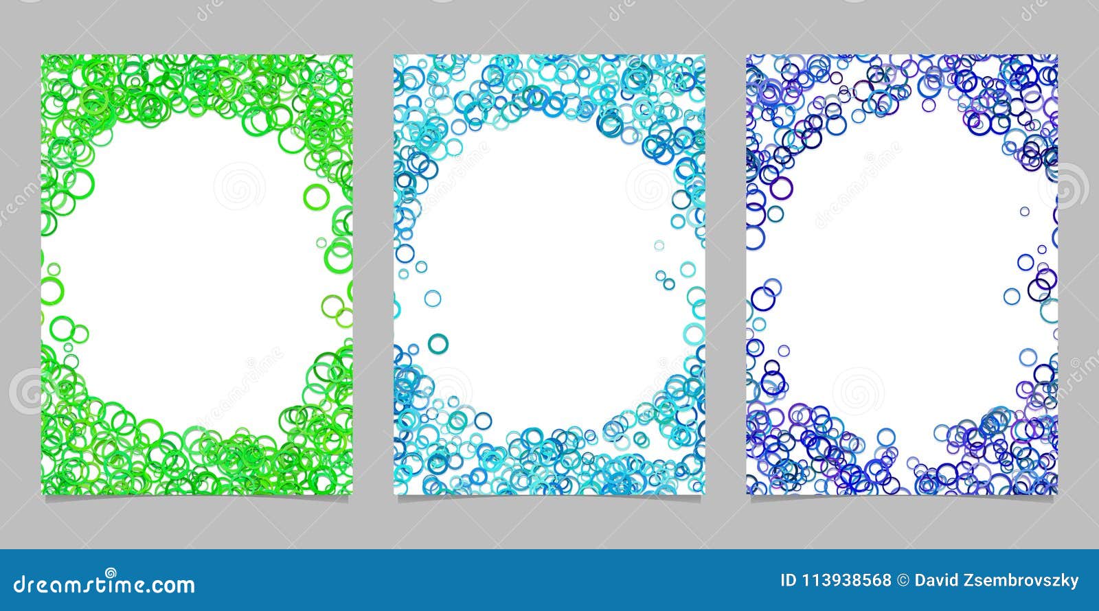 Abstract Colored Brochure Template Background Set Stock Vector ...