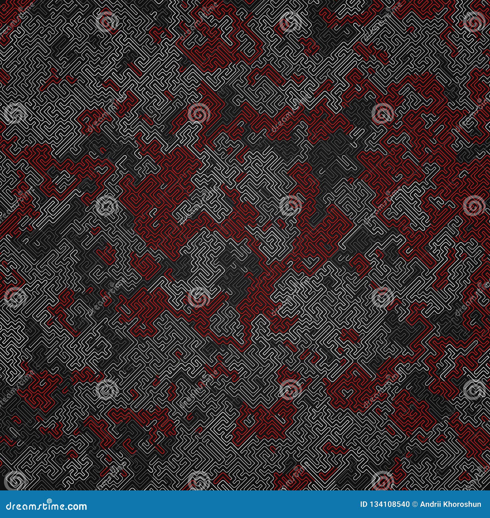 Abstract Colored Camouflage Pattern. Futuristic Composition Background ...