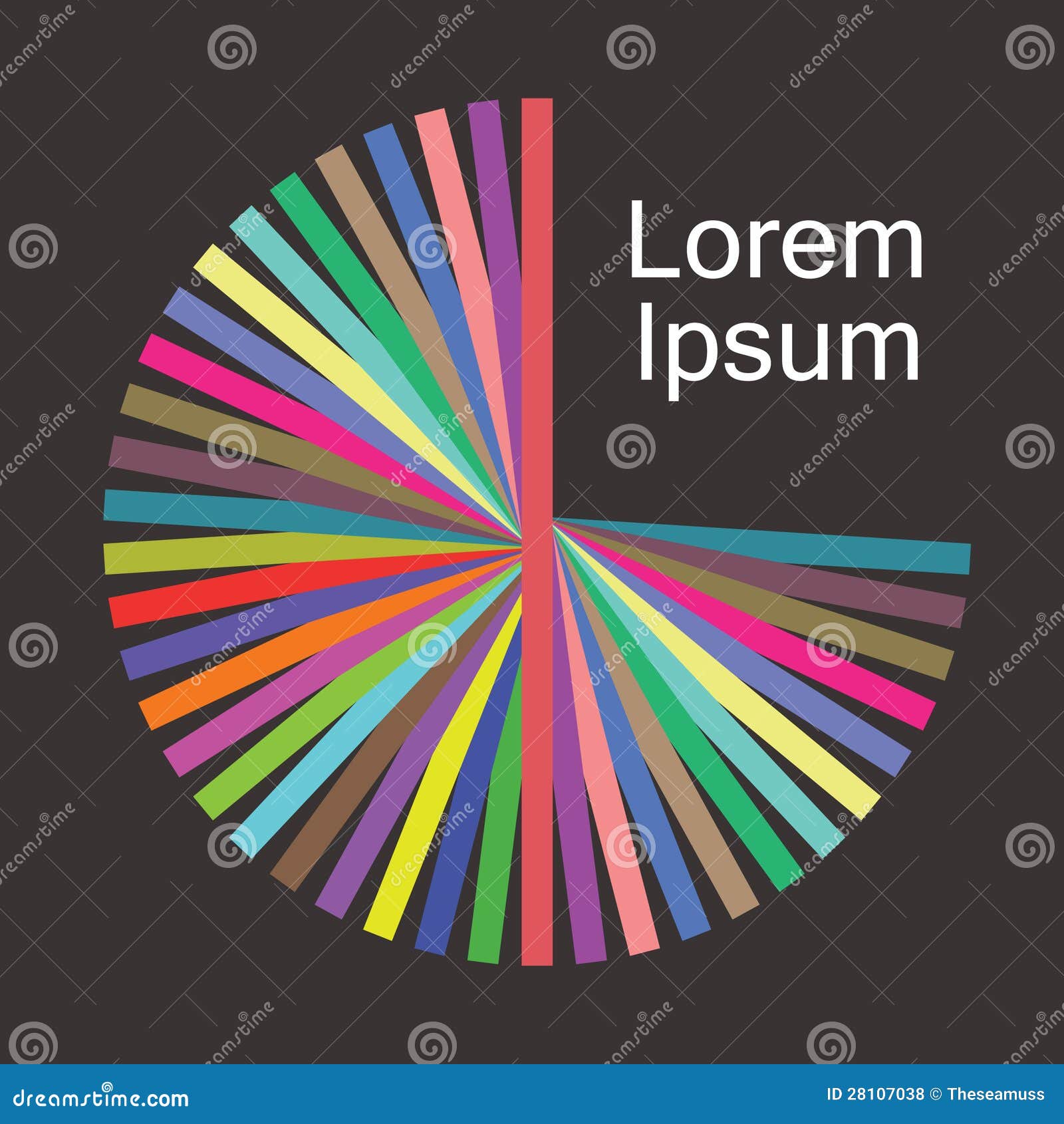 Colored Circle And Ring Graph With Six Segments Template. Pie Diagram ...