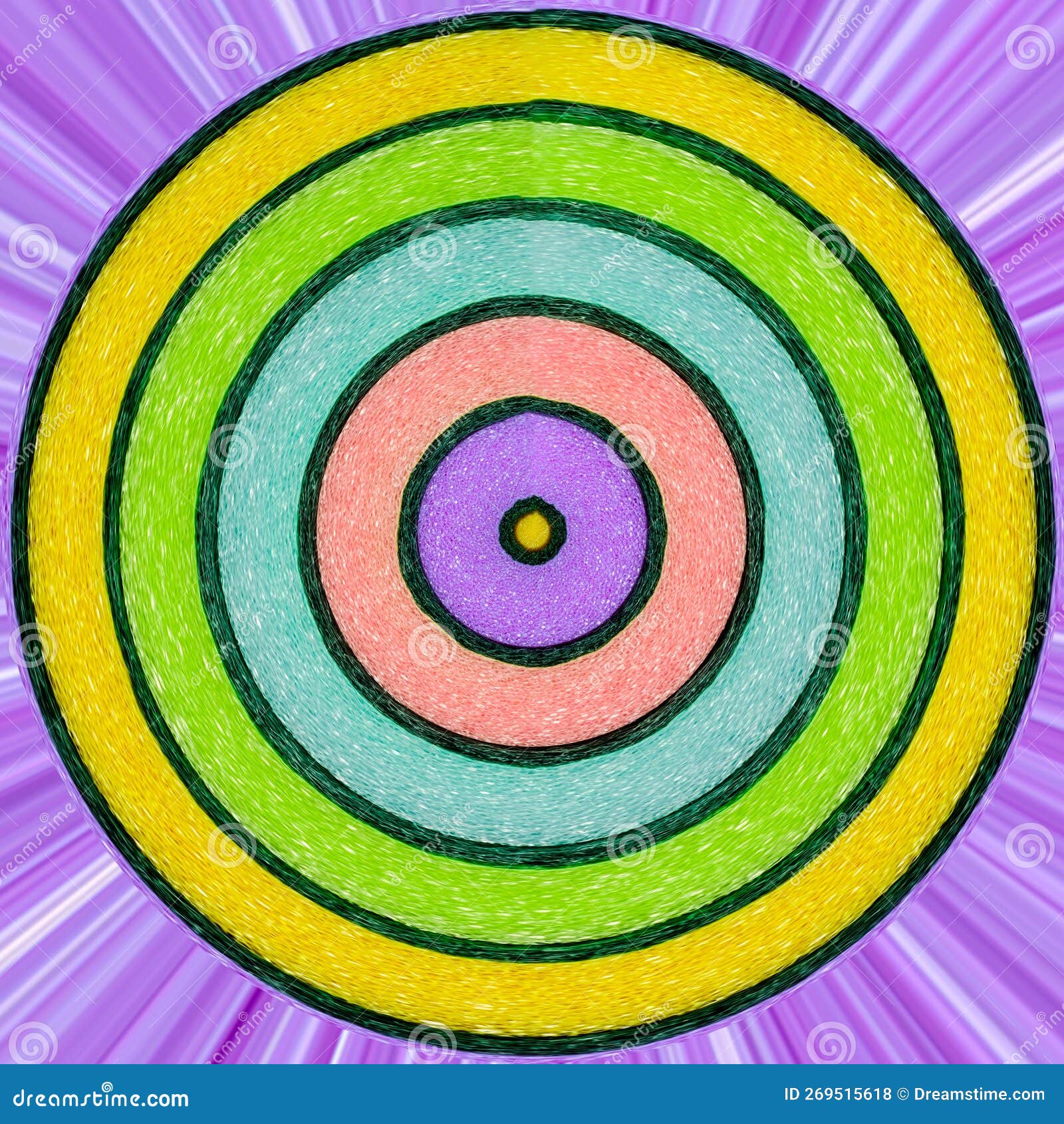 Abstract Colored Circle Lines Stock Illustration - Illustration of ...