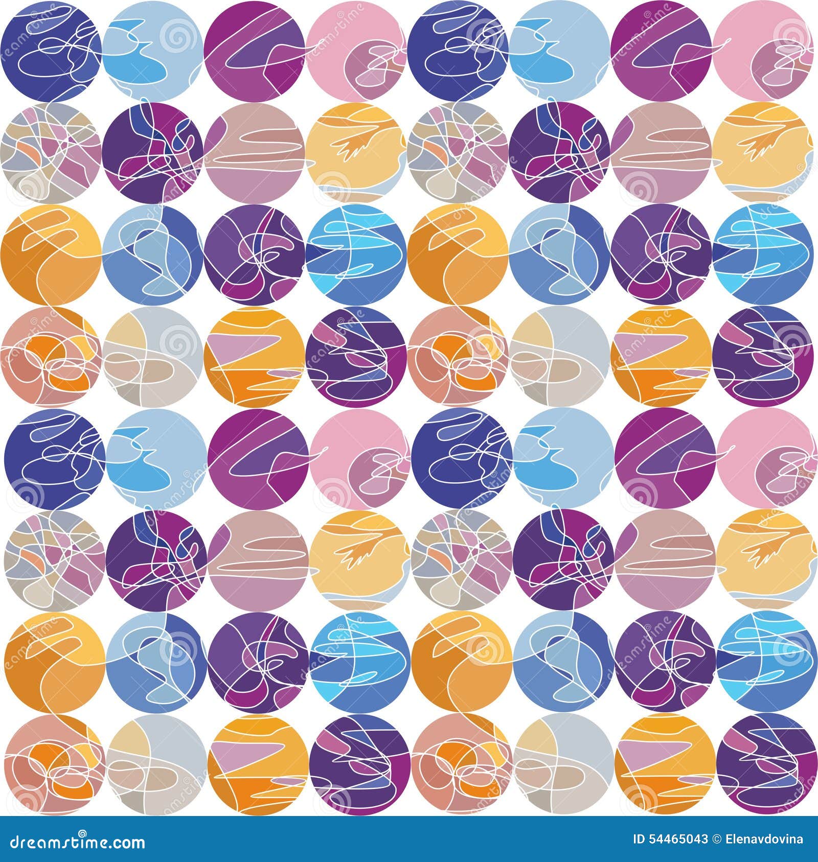 Abstract Colored Circles, Seamless Background. Stock Vector ...