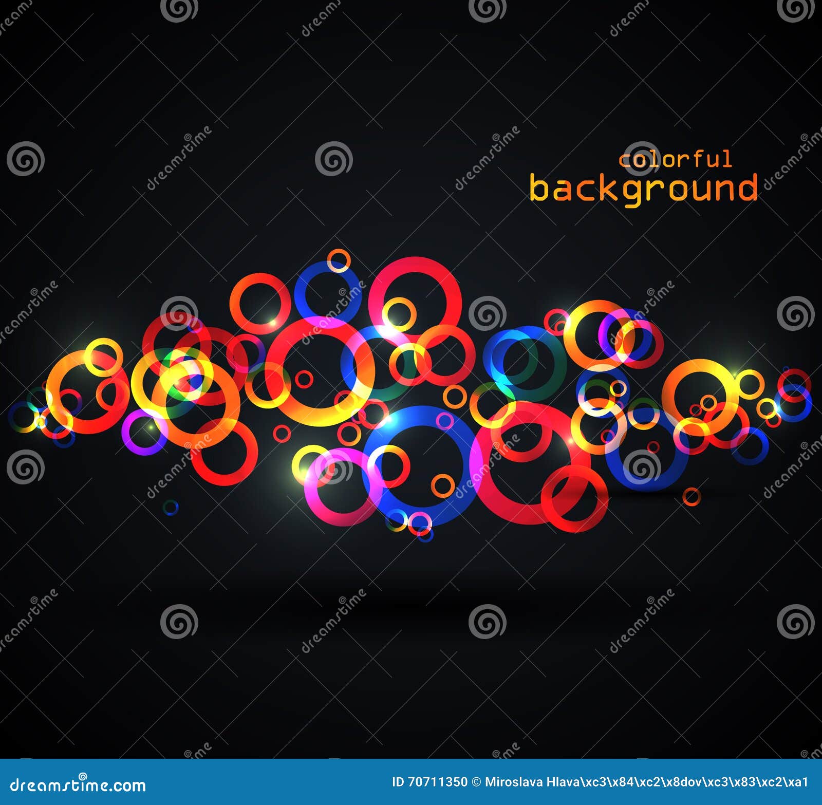 Abstract colored circles stock vector. Illustration of firework - 70711350