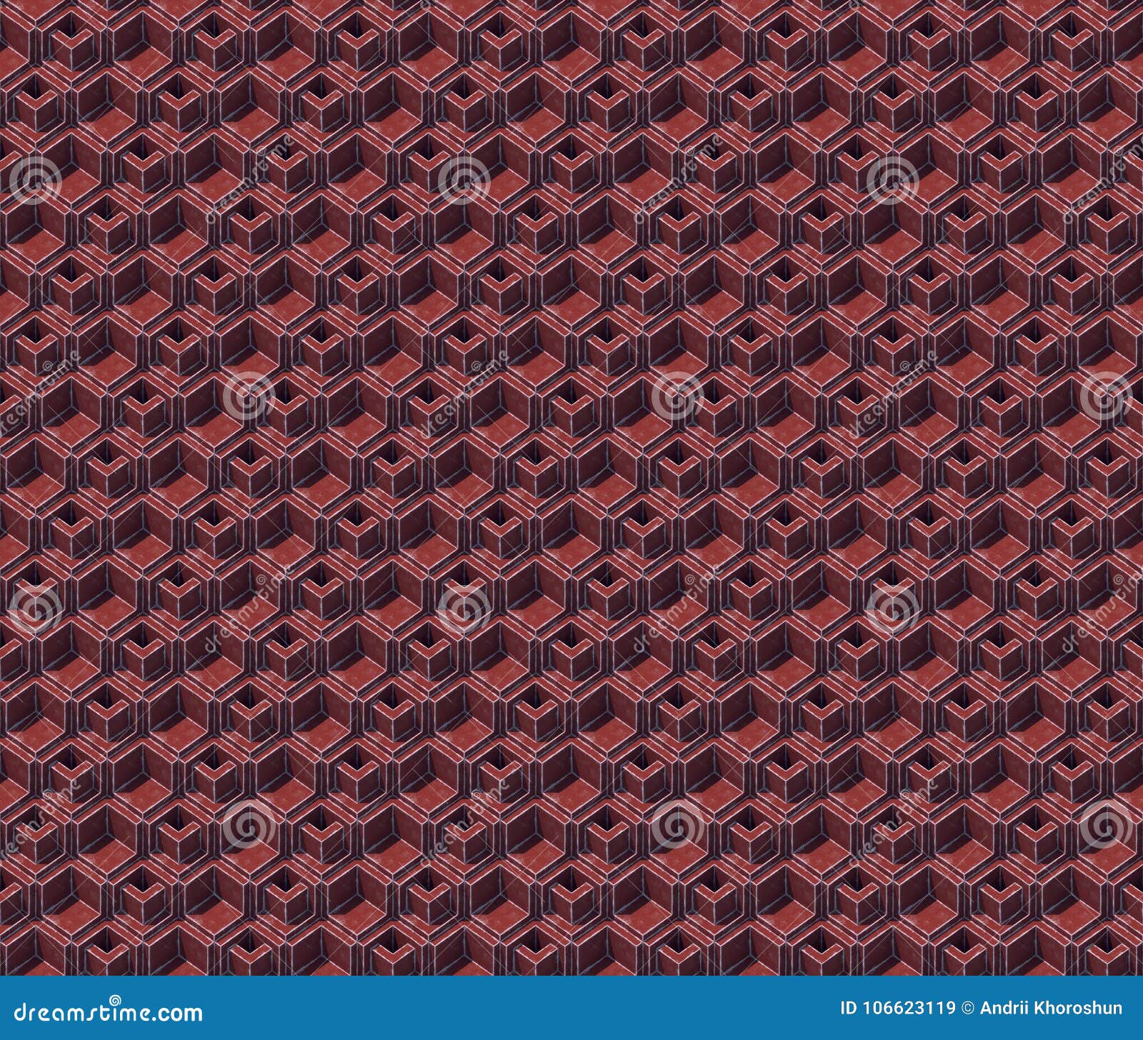 Abstract Colored Cubes. Seamless Pattern Background. 3d Rendering Stock ...