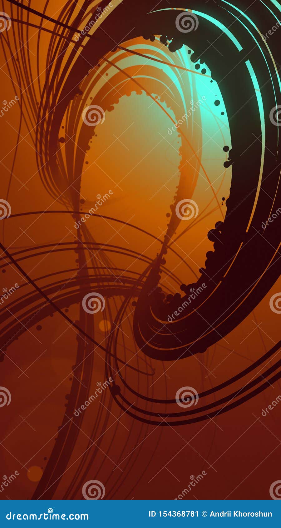Abstract Colored Curves. Computer Generated Geometric Pattern. 3D ...
