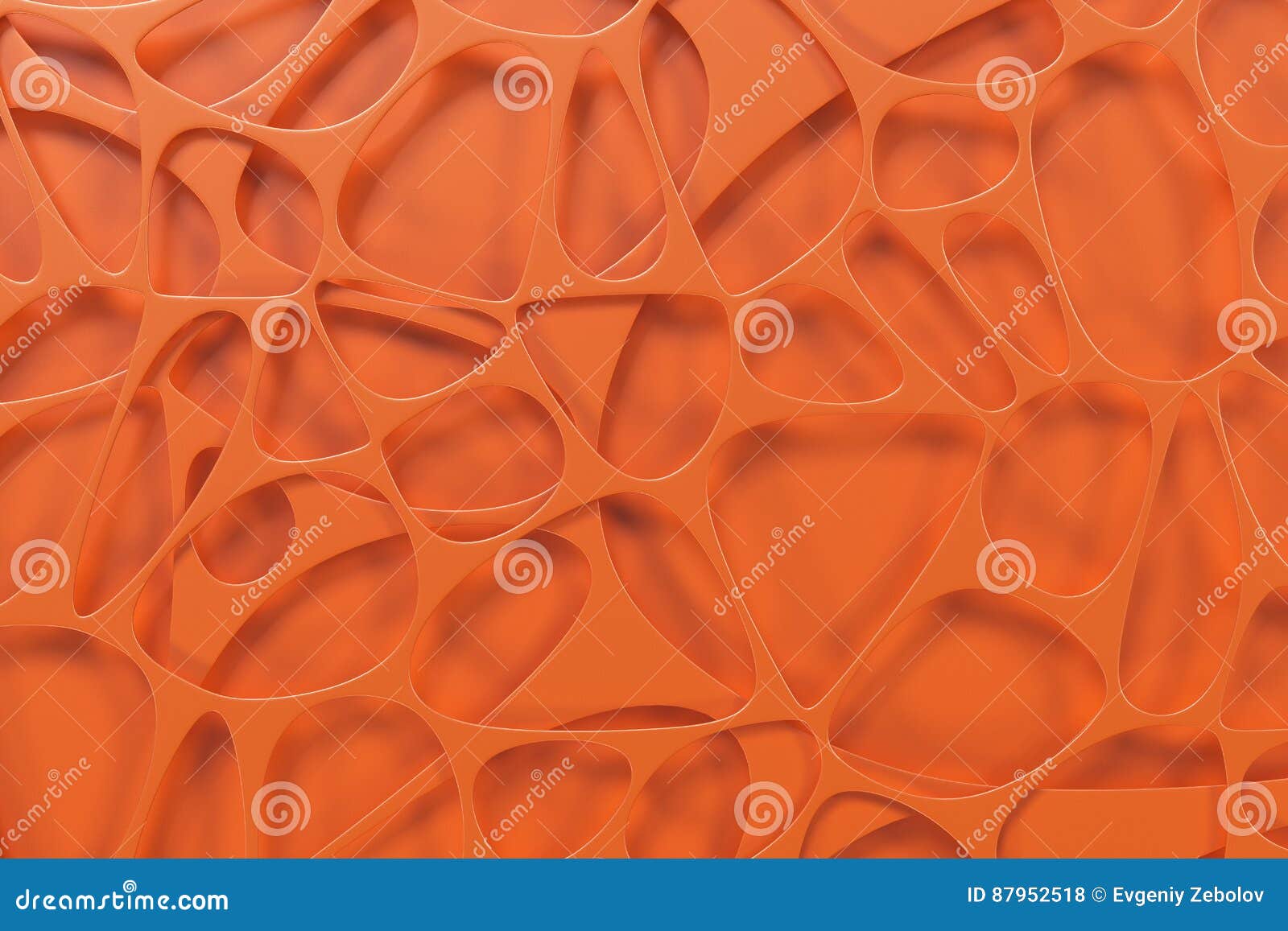 Abstract Colored 3d Voronoi Organic Structure Stock Illustration ...