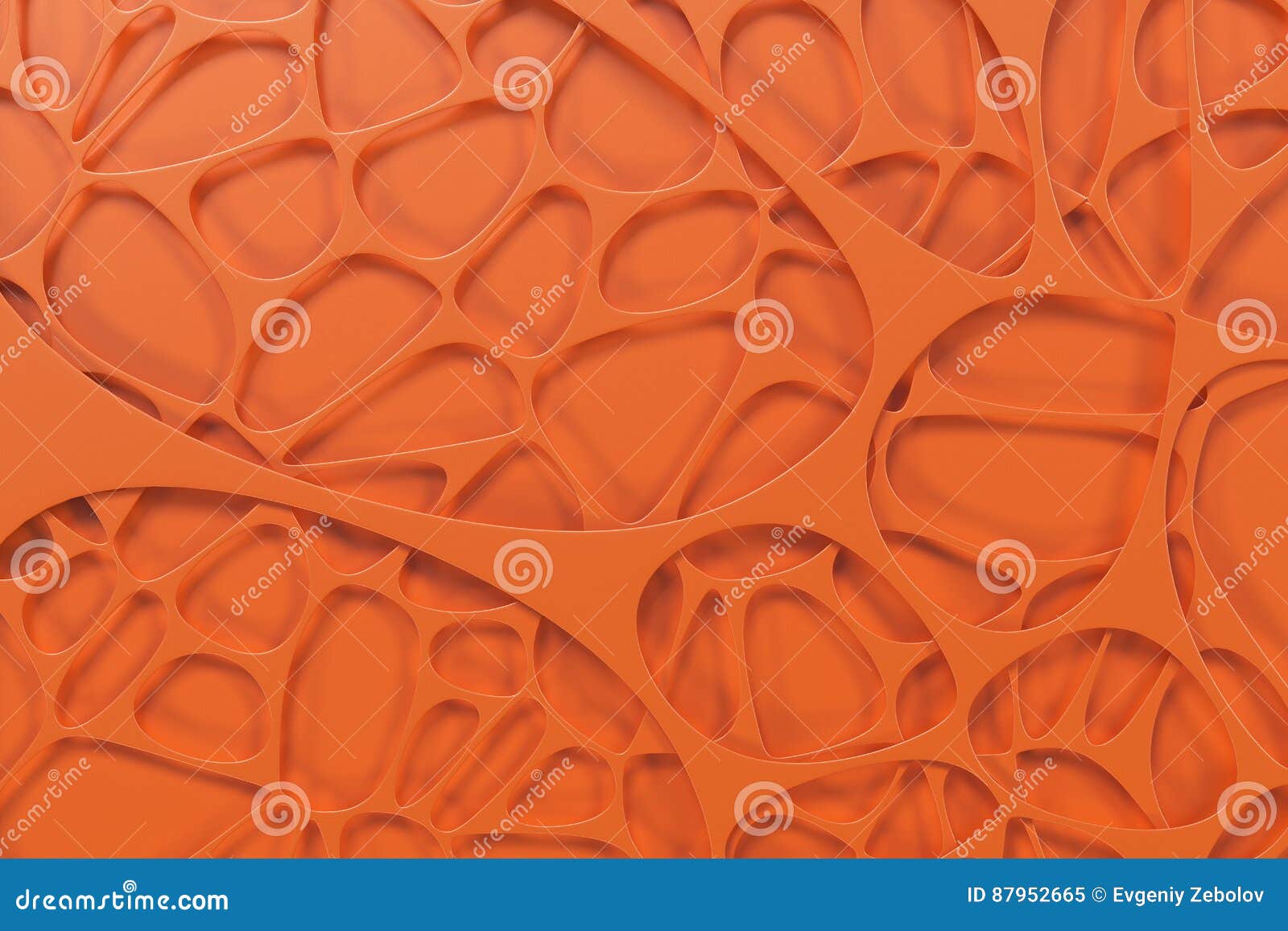Abstract Colored 3d Voronoi Organic Structure Stock Illustration ...