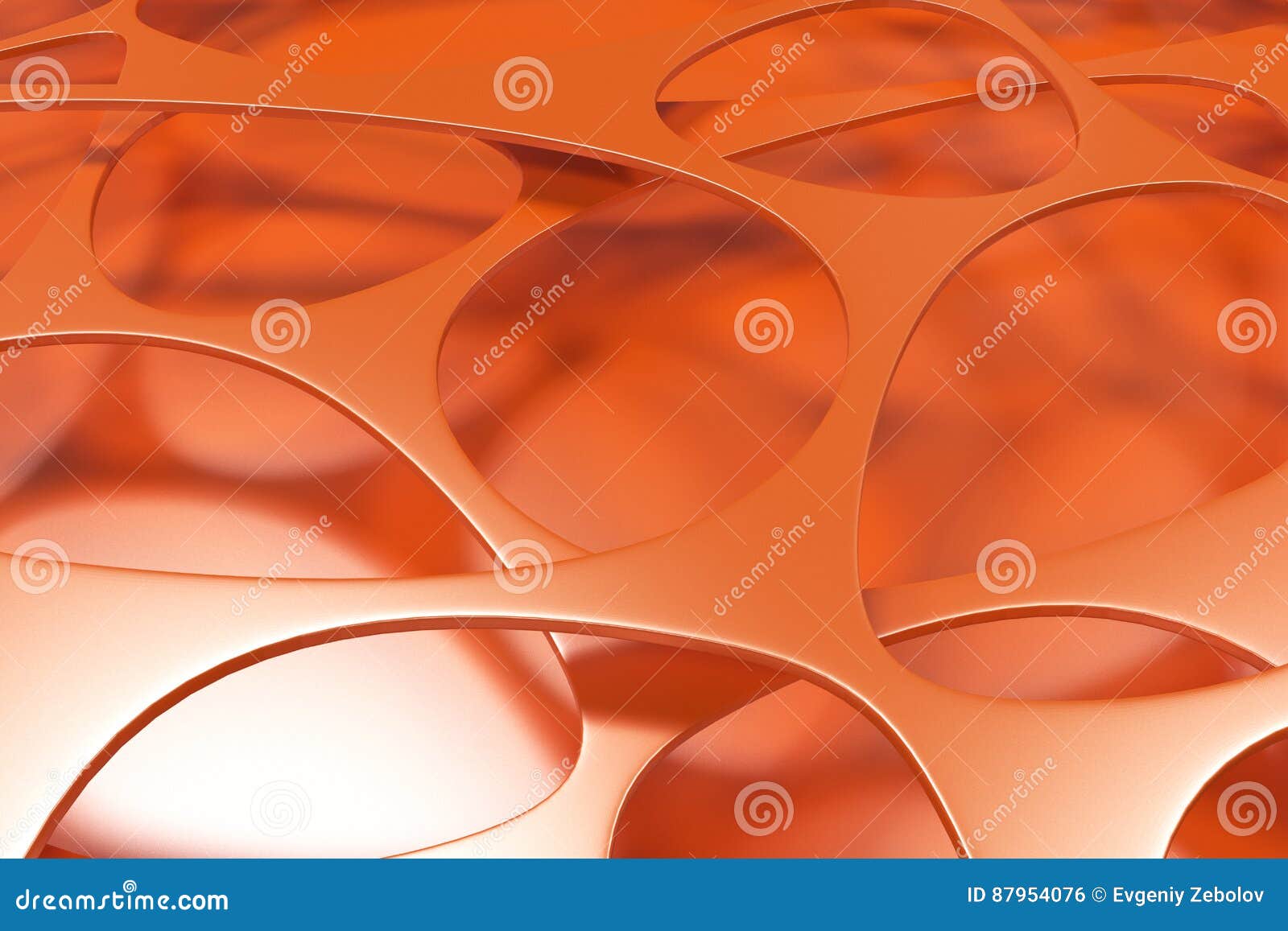 Abstract Colored 3d Voronoi Organic Structure Stock Illustration ...
