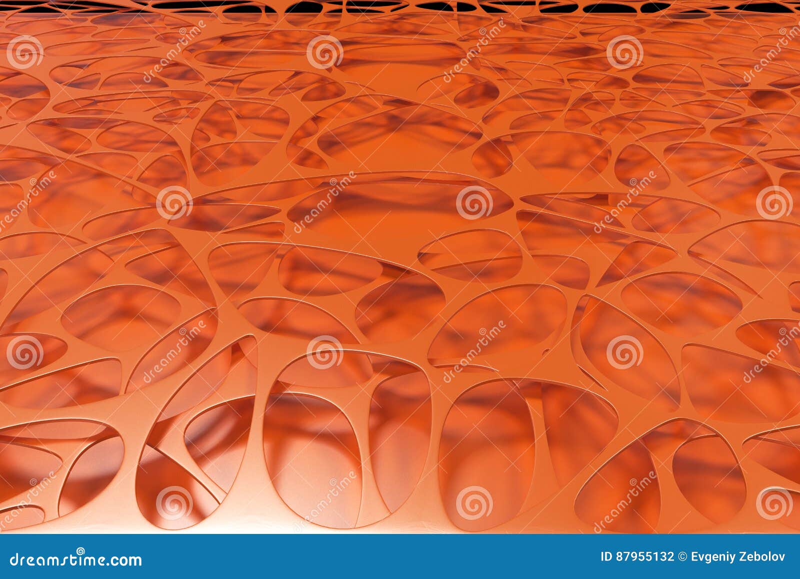 Abstract Colored 3d Voronoi Organic Structure Stock Illustration ...