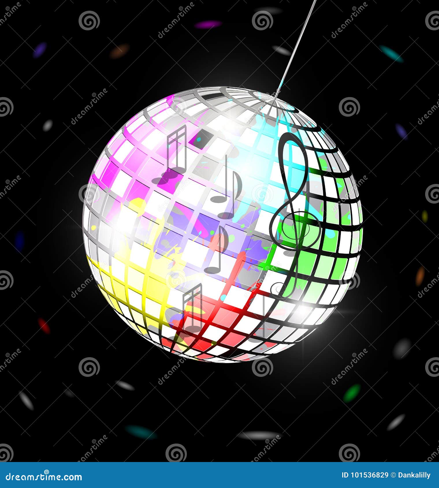 Abstract Colored Disco Ball Stock Vector - Illustration of dark, disco ...